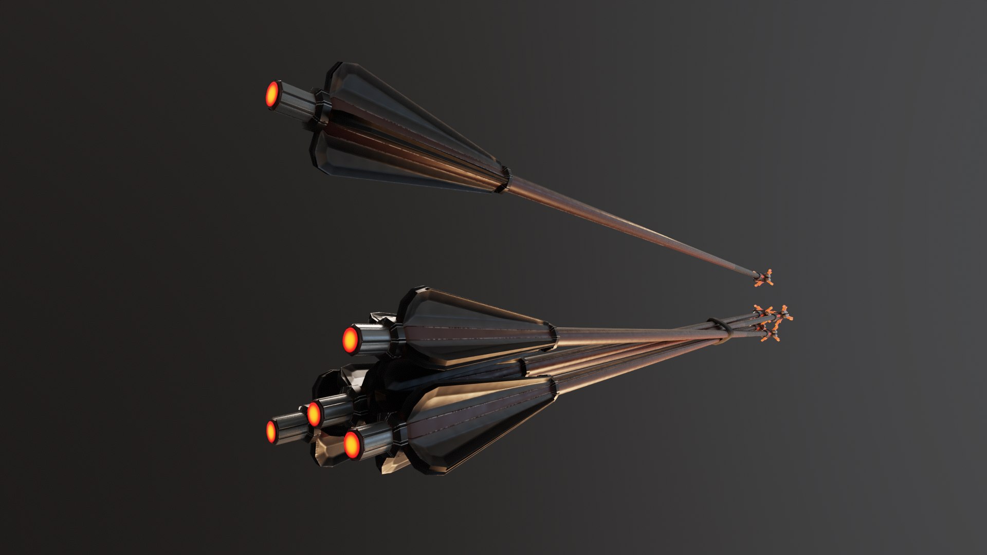 3D Sci-Fi Fire Arrows - TurboSquid 2279163