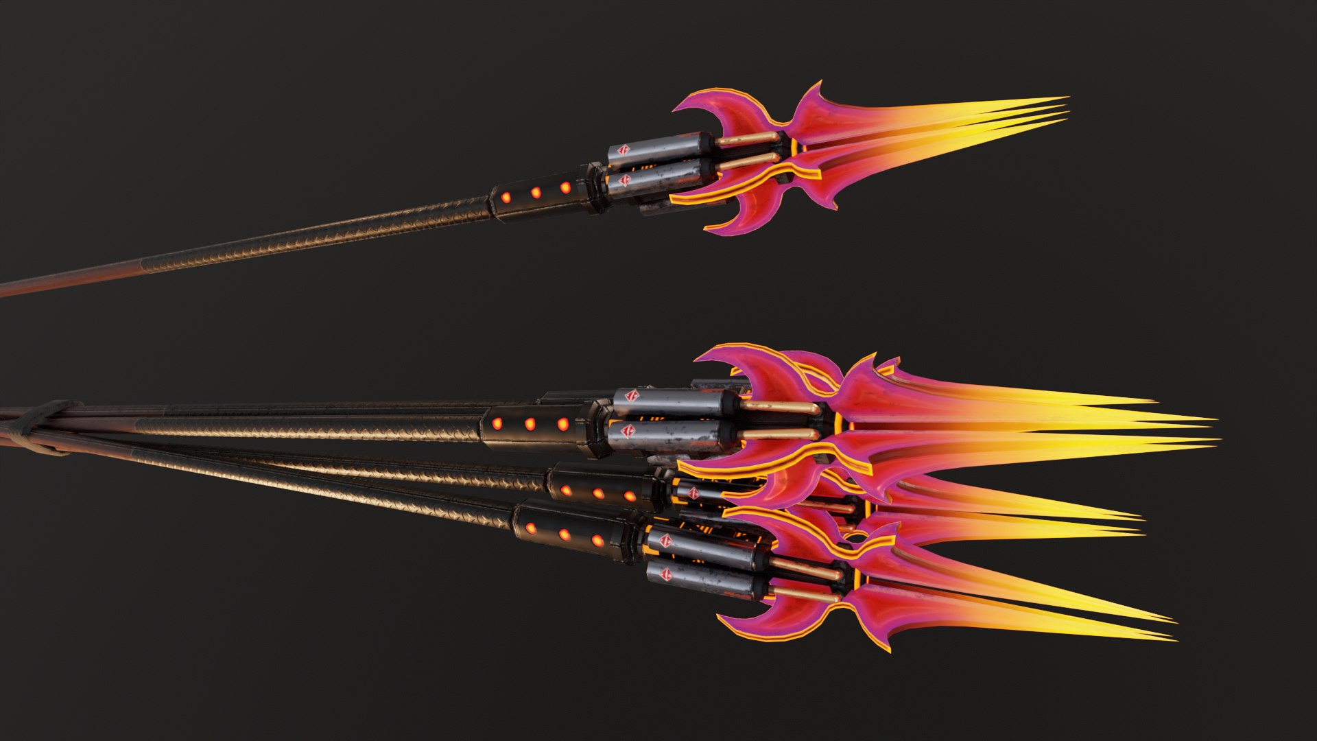 3D Sci-Fi Fire Arrows - TurboSquid 2279163