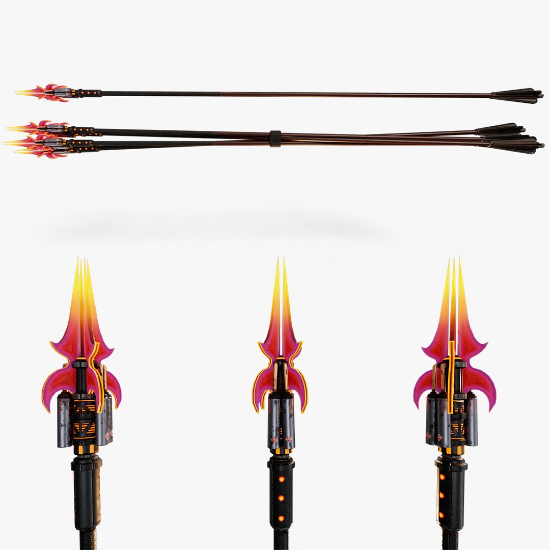 3D Sci-Fi Fire Arrows - TurboSquid 2279163
