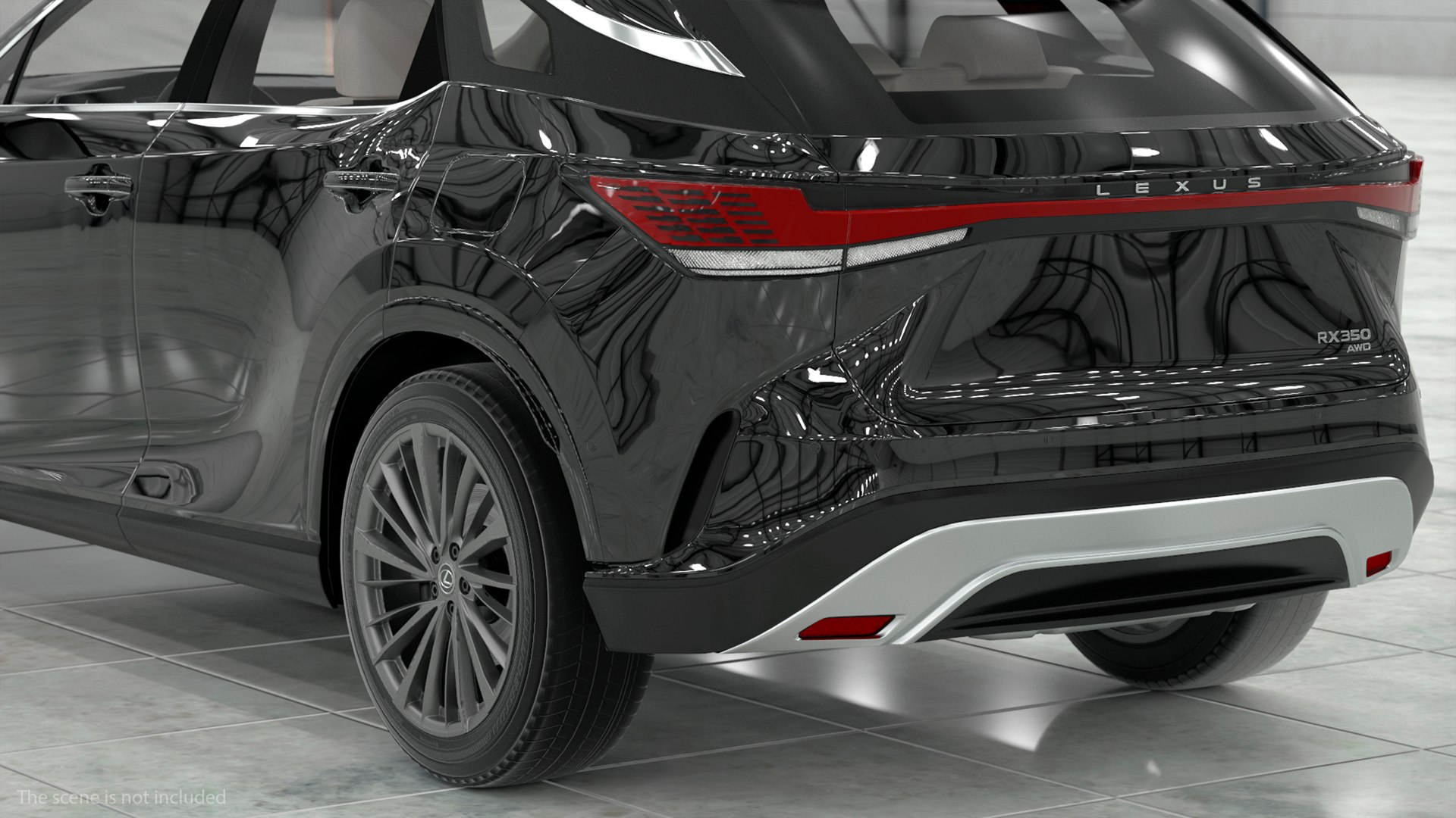 2023 Lexus RX 350 Black Rigged 3D model - TurboSquid 2035532