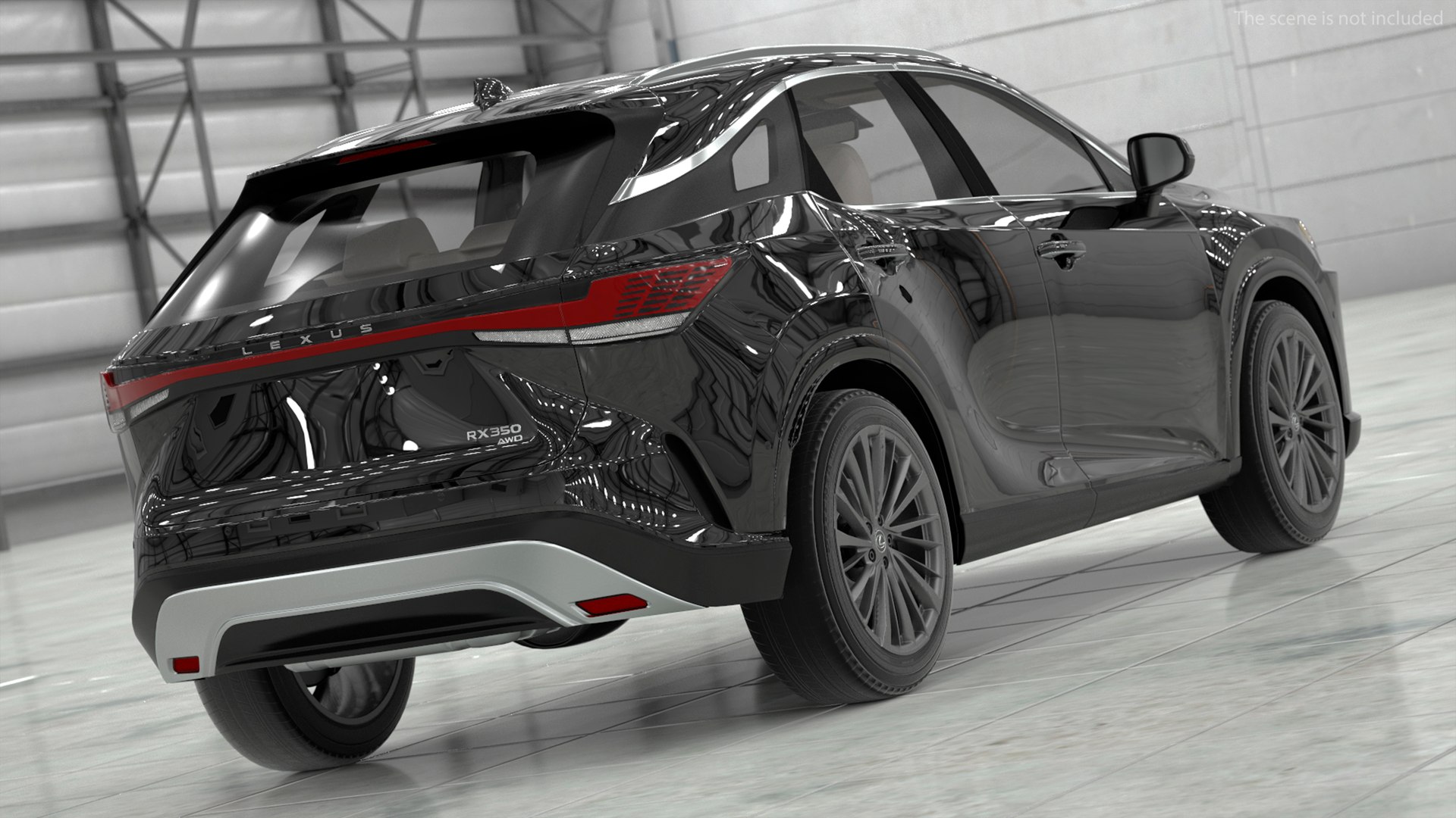 2023 Lexus RX 350 Black Rigged 3D model - TurboSquid 2035532