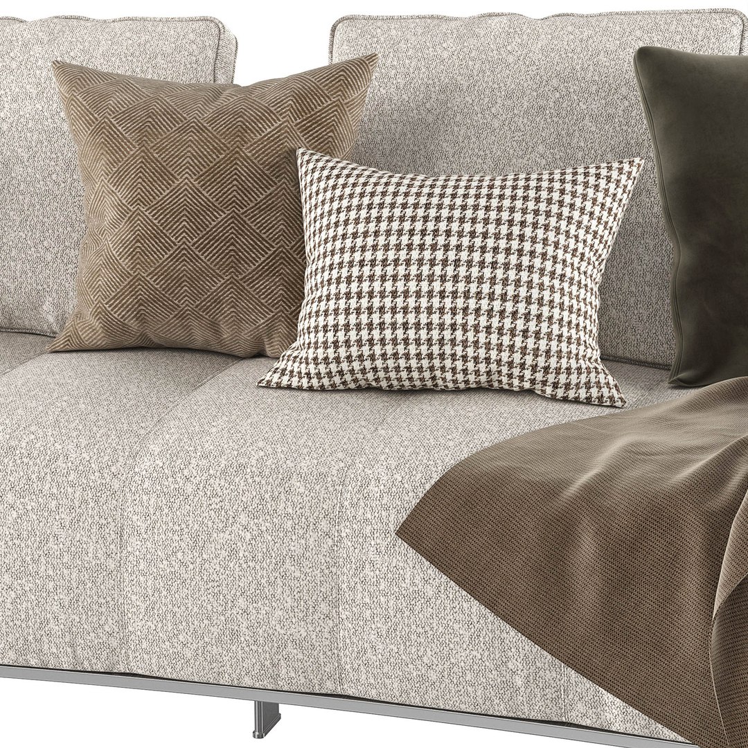 Goodman Rainbow Angled Sofa Without Armrest 3D Model - TurboSquid 2141914