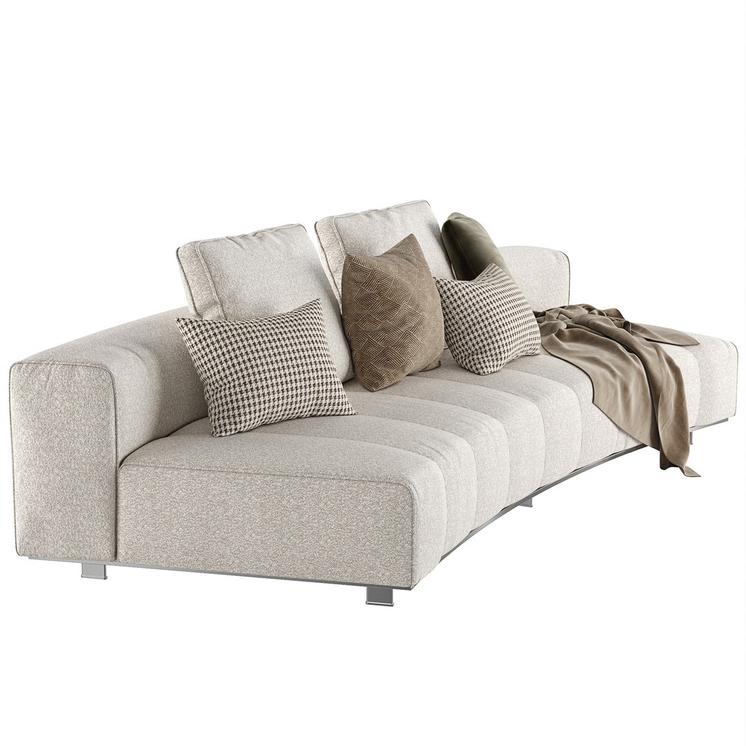 Goodman Rainbow Angled Sofa Without Armrest 3D Model - TurboSquid 2141914