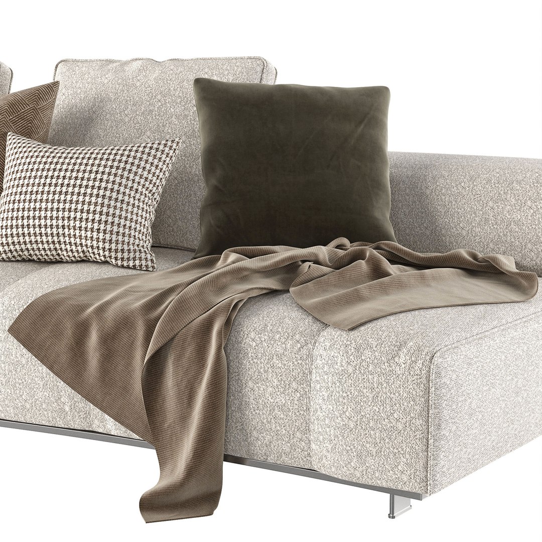 Goodman Rainbow Angled Sofa Without Armrest 3D Model - TurboSquid 2141914