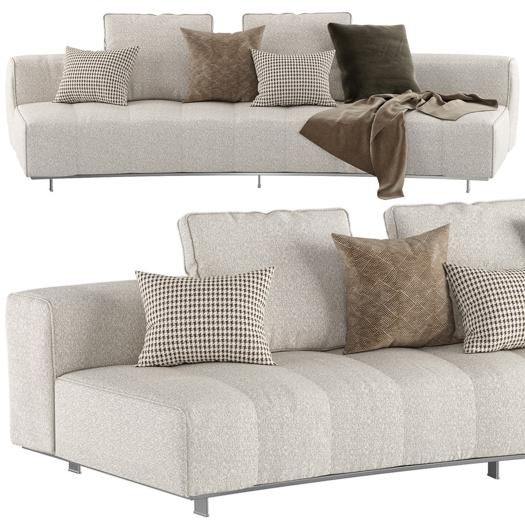 Goodman Rainbow Angled Sofa Without Armrest 3D Model - TurboSquid 2141914