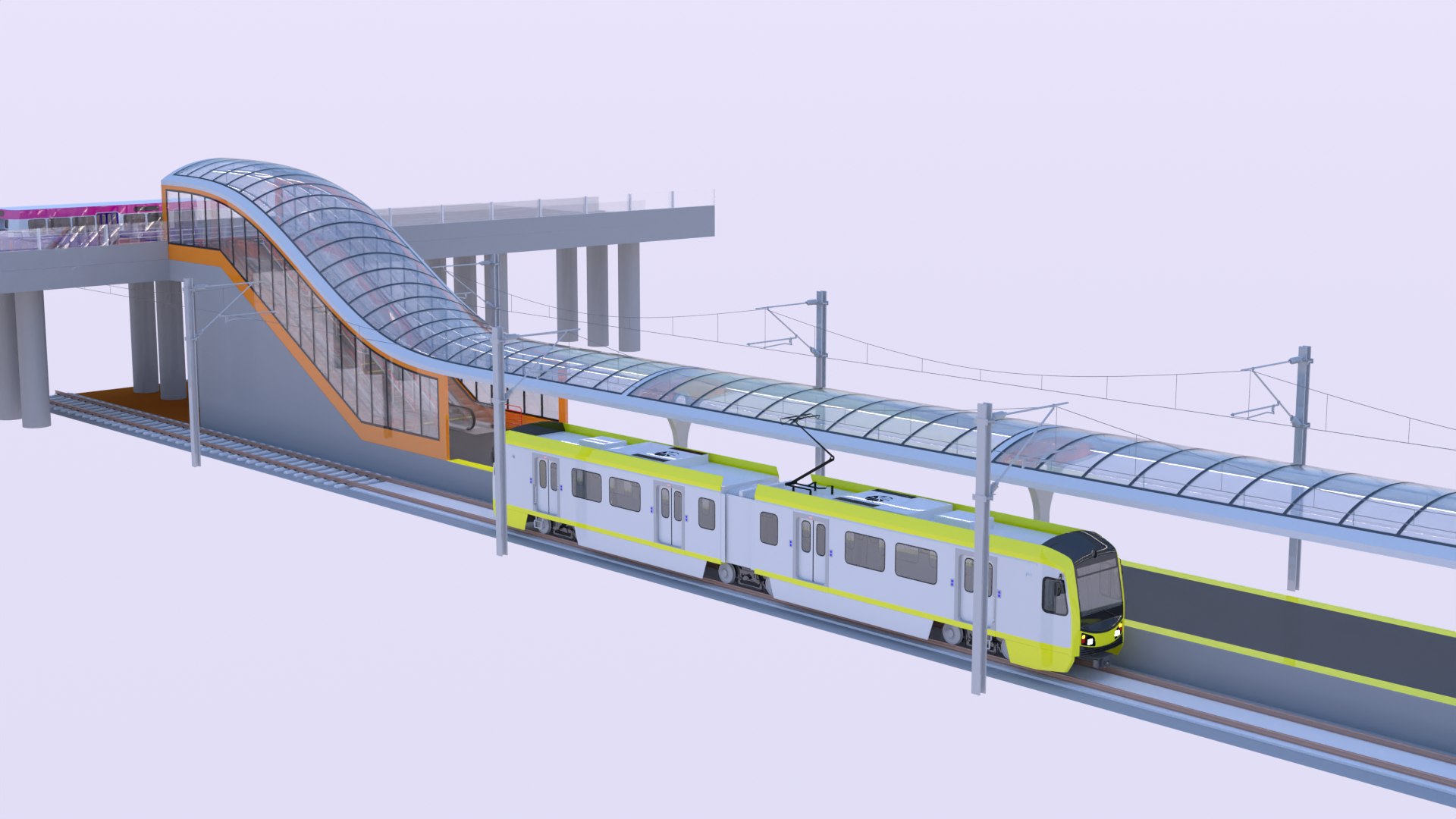 3D LA Light Rail Station III - TurboSquid 2307122