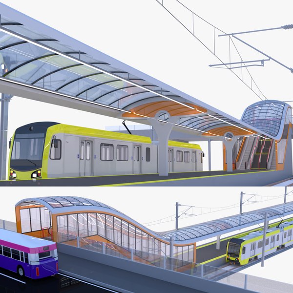 modèle 3D de Station III du métro léger de Los Angeles - TurboSquid 2307122