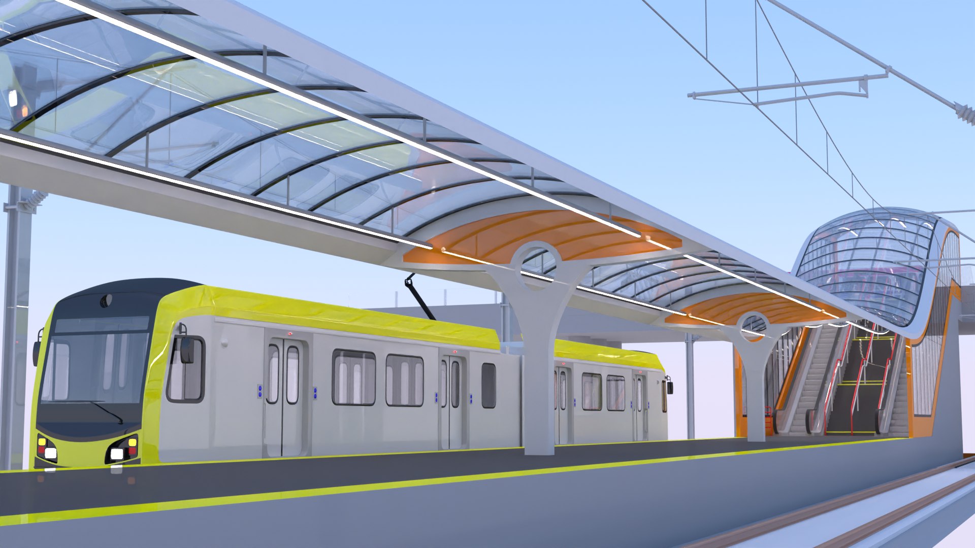 3D LA Light Rail Station III - TurboSquid 2307122