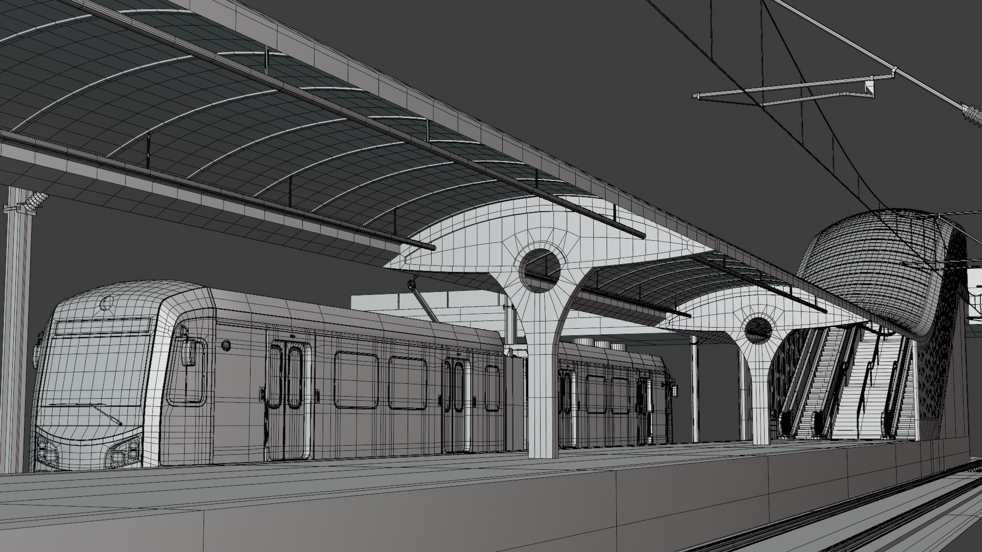 3D LA Light Rail Station III - TurboSquid 2307122