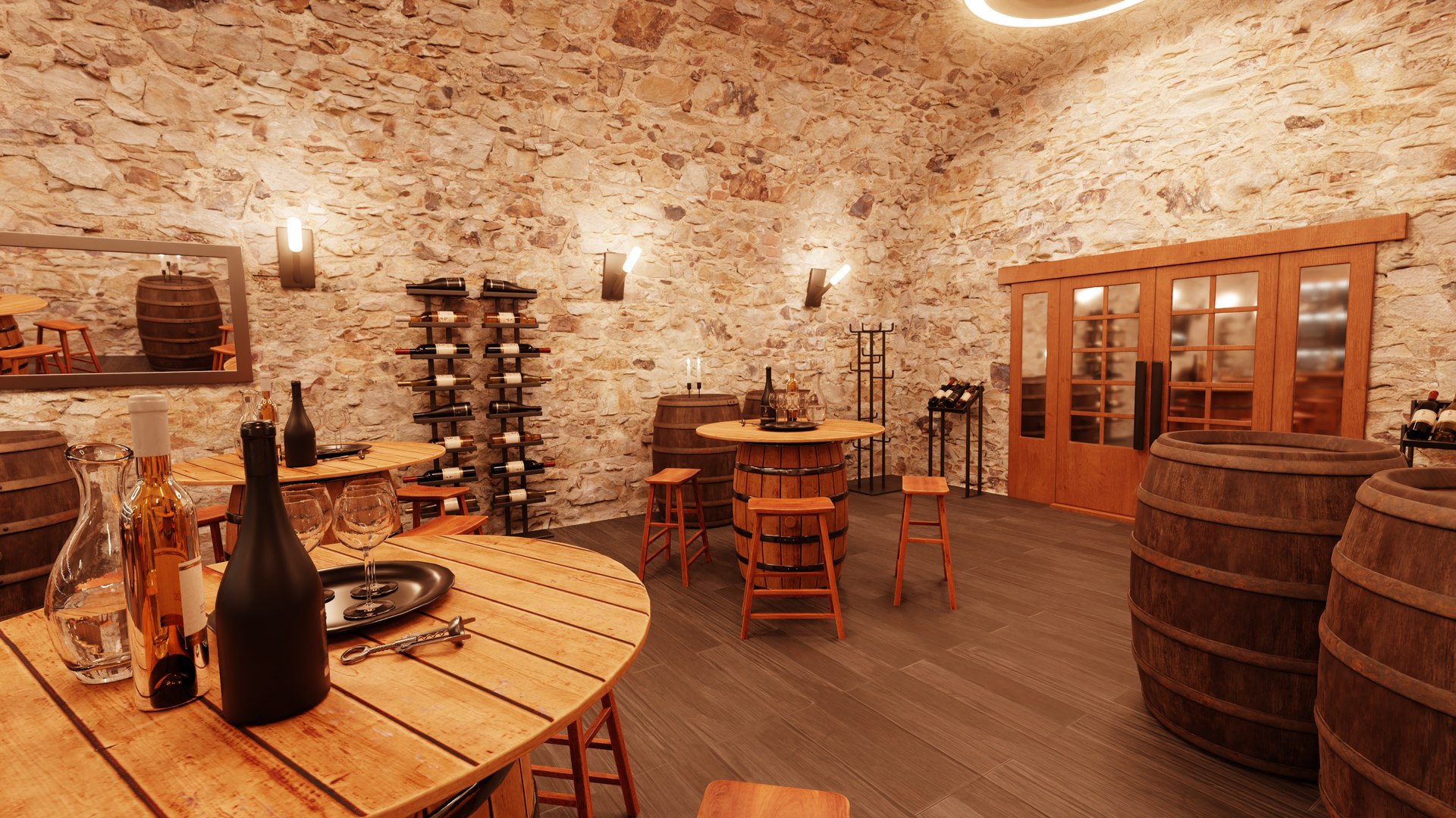 Winery Resturant At Night 3D - TurboSquid 2017696