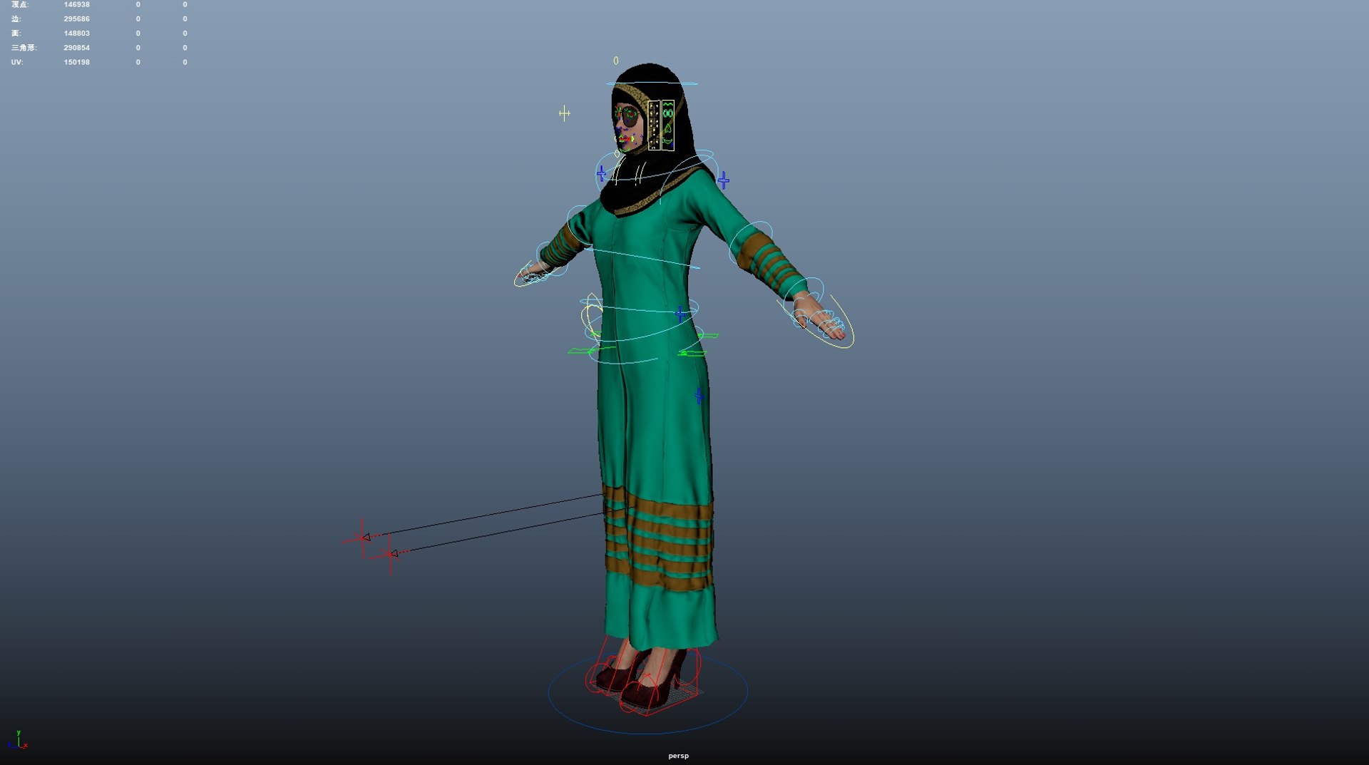 3D Arab Women Rigged Model - TurboSquid 2316702