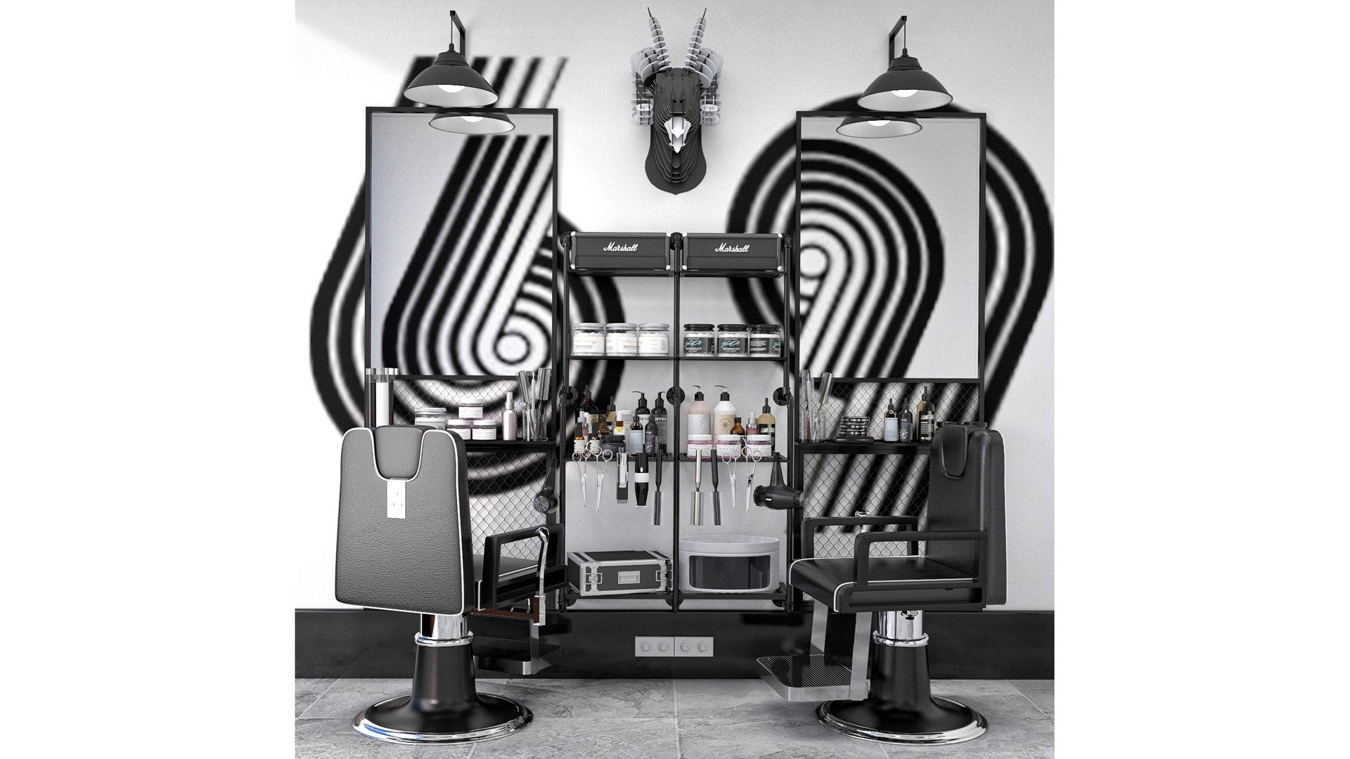 3D Baber Shop 4 Model - TurboSquid 1877195