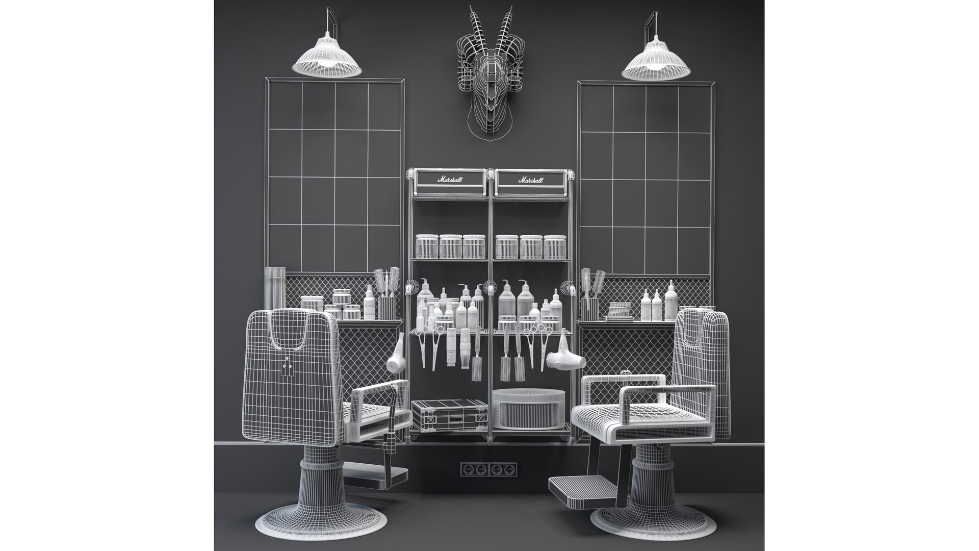 3D Baber Shop 4 Model - TurboSquid 1877195