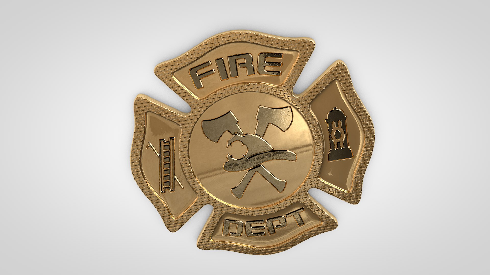 3D Fireman Badge Model - TurboSquid 1241080