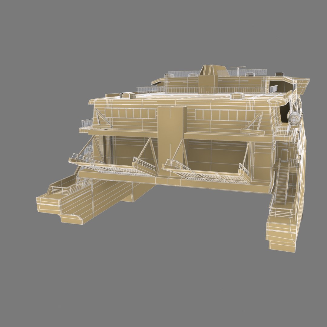 speed catamaran 3d model
