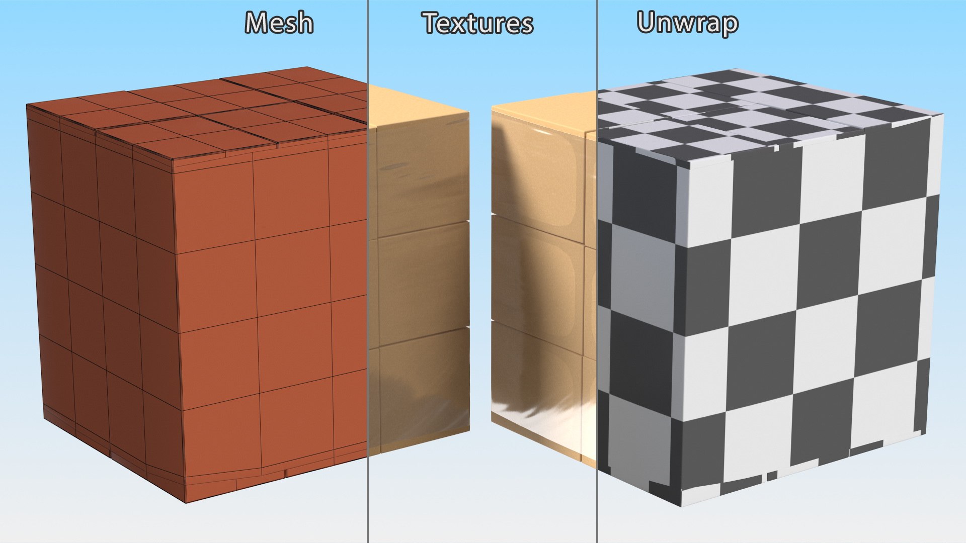 3D Model Carton Boxes Wrapped In Stretch Film - TurboSquid 1958374