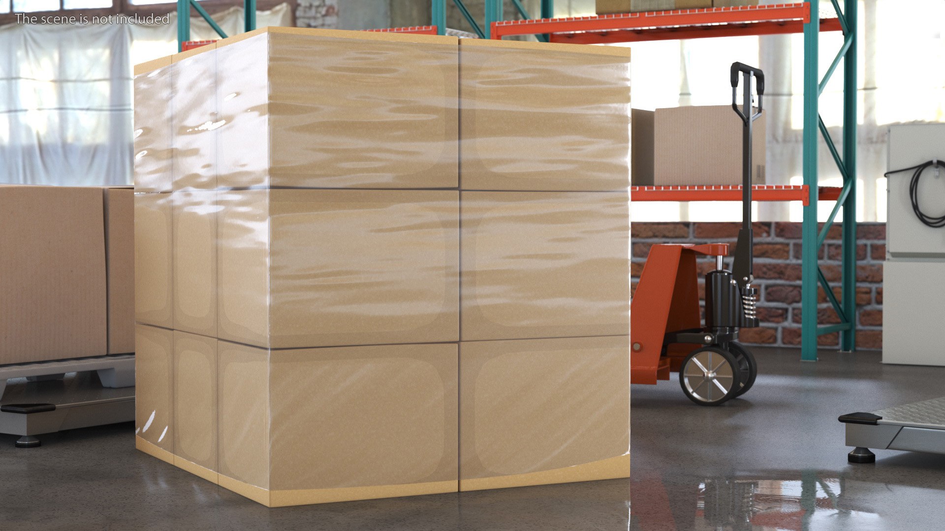 3D Model Carton Boxes Wrapped In Stretch Film - TurboSquid 1958374