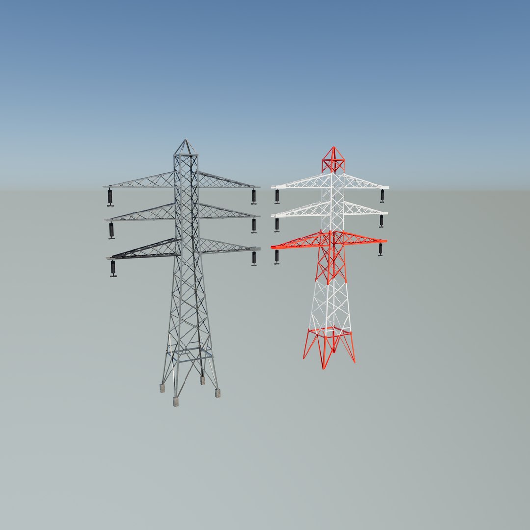 3D Electricity Pylon Tower 3D Model Model - TurboSquid 2347391