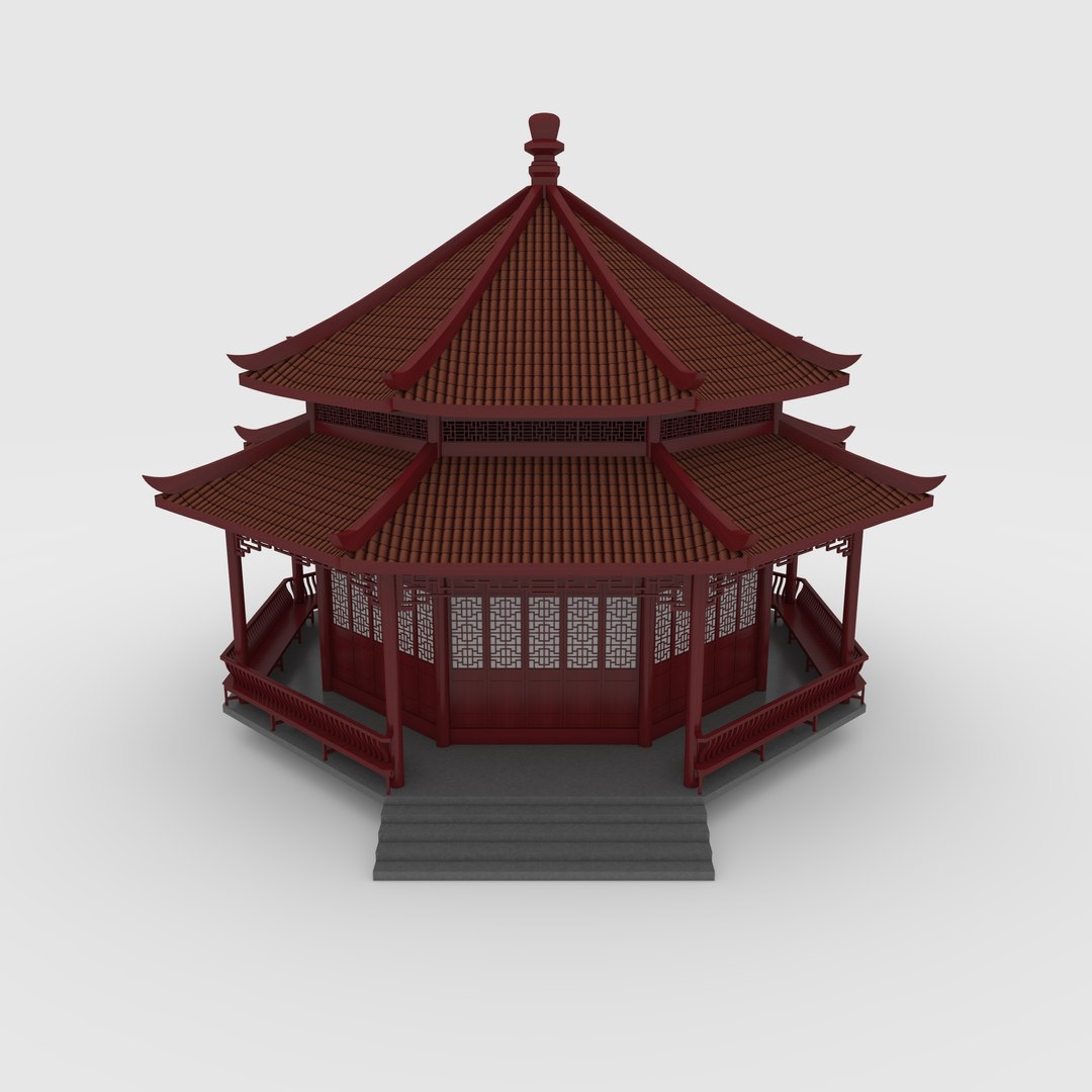 3D Model Temple Chinese - TurboSquid 1540430