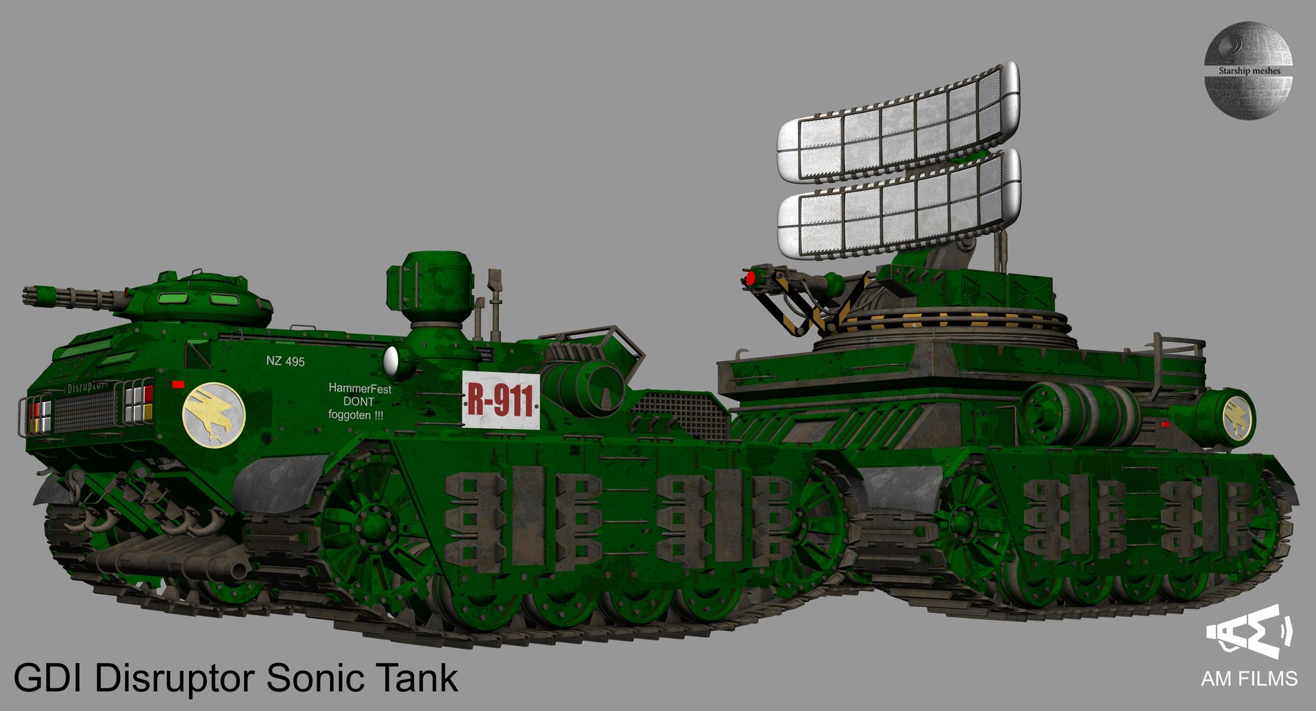 GDI Disruptor Green 3D - TurboSquid 1823680