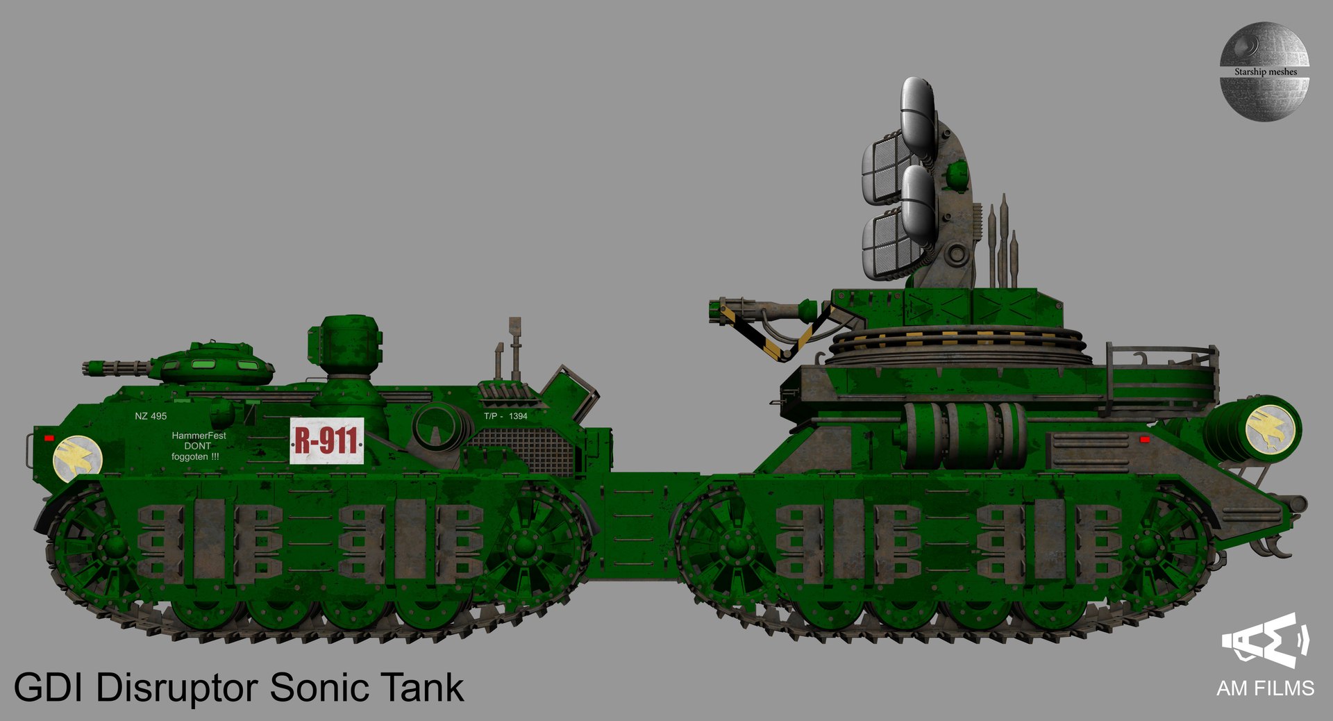 GDI Disruptor Green 3D - TurboSquid 1823680