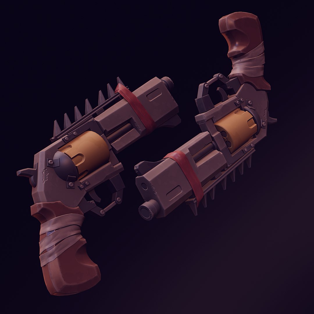 Stylized Revolver Model - TurboSquid 2051971