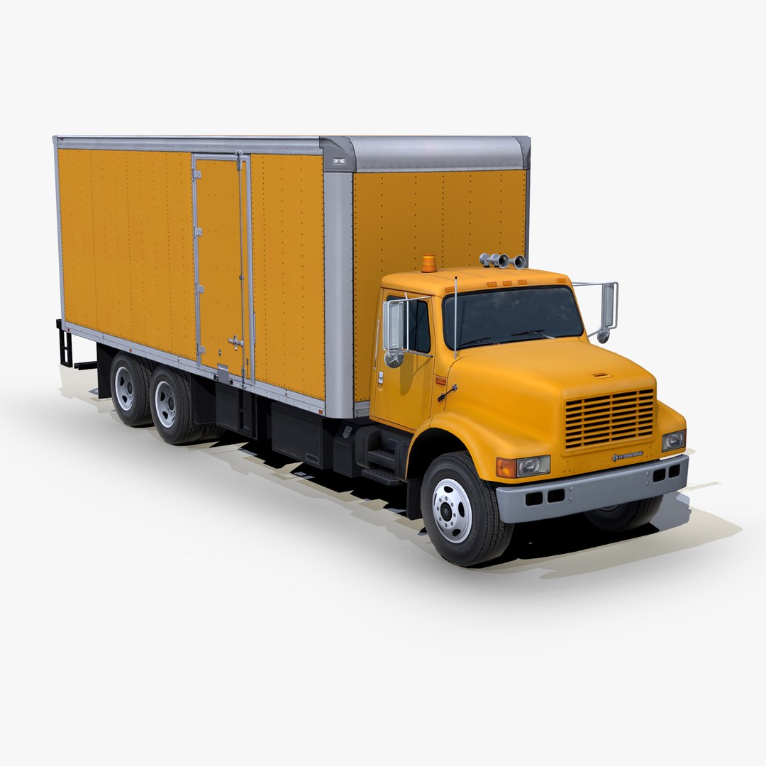 3D International 4900 Box truck s03 1998 - TurboSquid 1920624