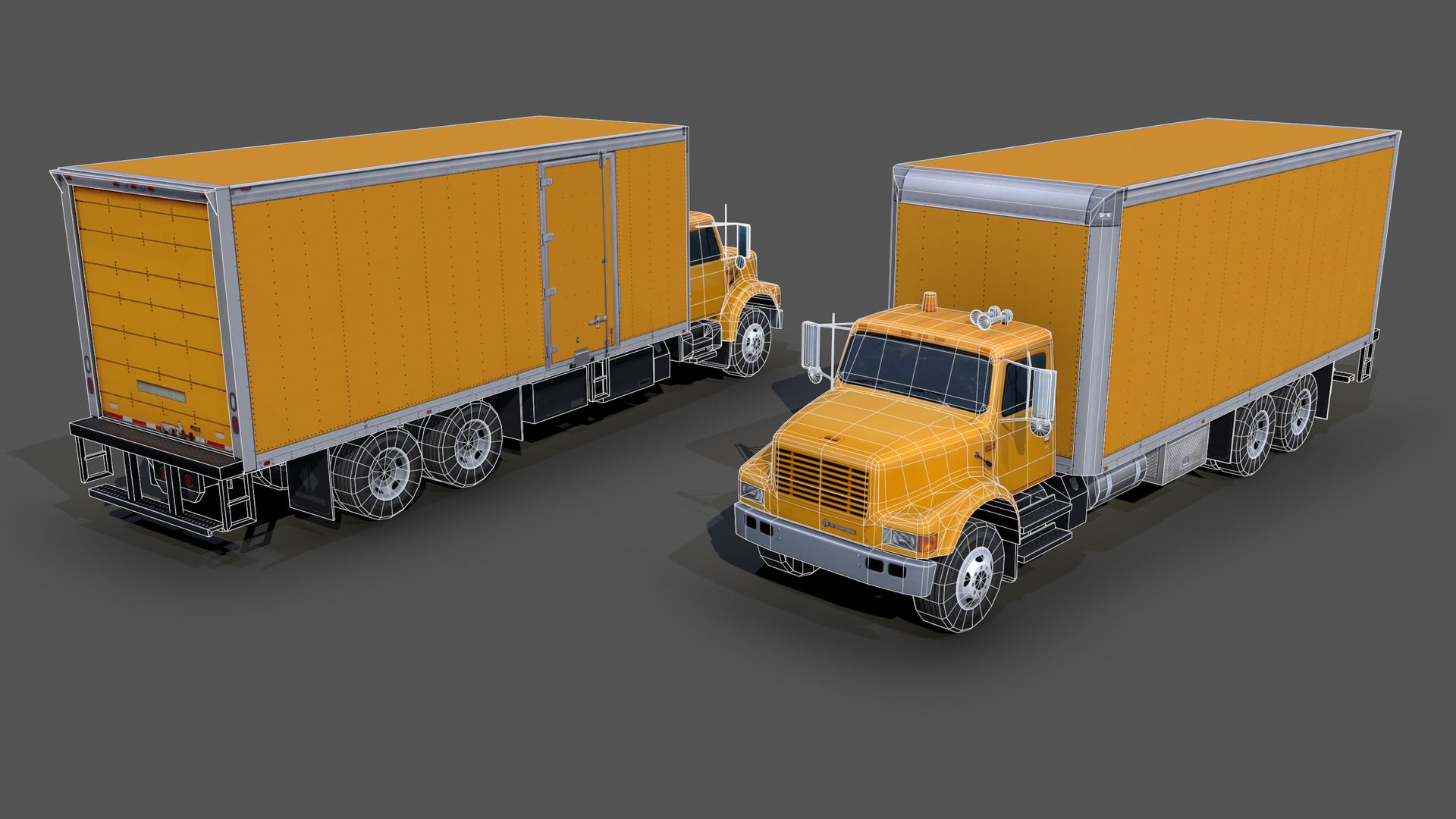 3D International 4900 Box truck s03 1998 - TurboSquid 1920624
