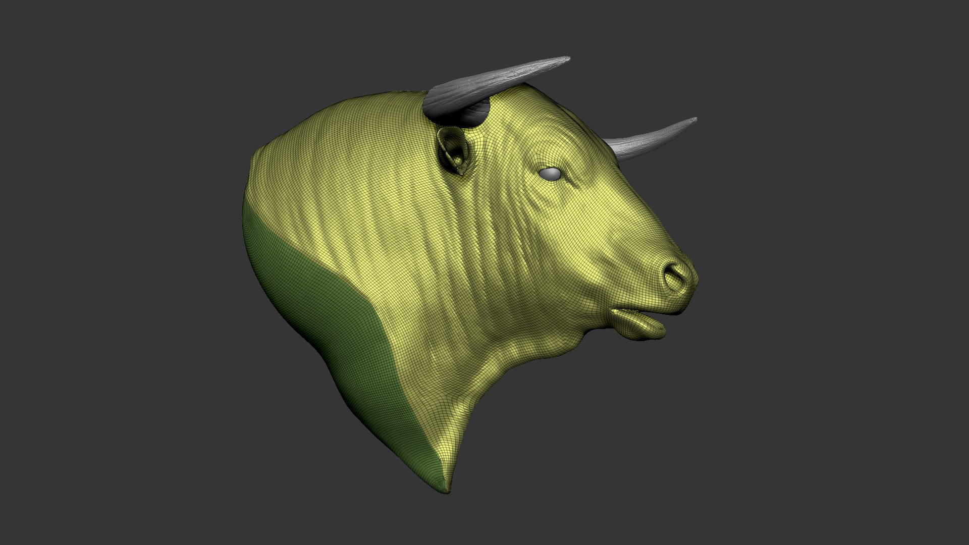 3D Bull Head Highpoly Sculpt - TurboSquid 1809067