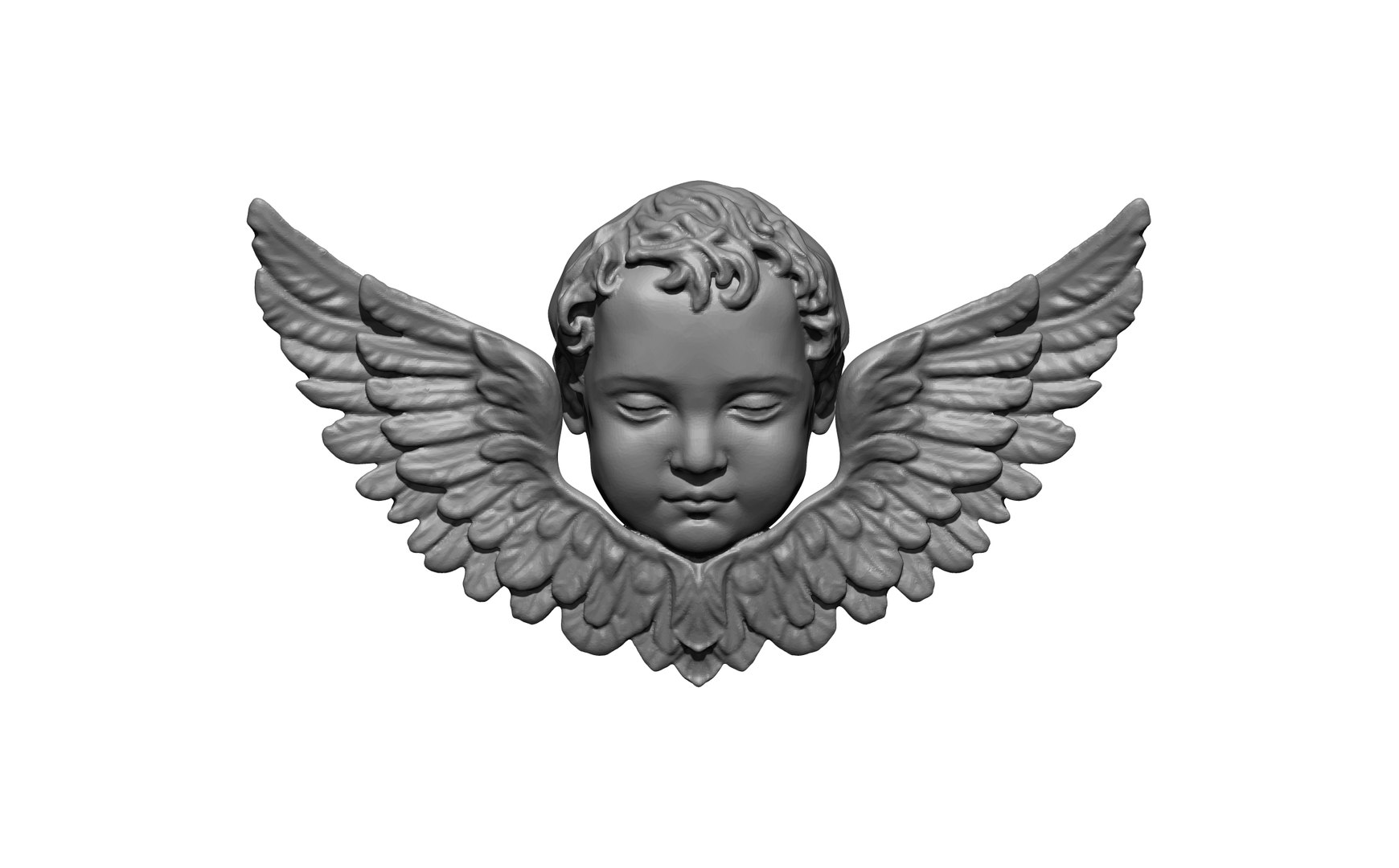 Angel Wings Head 3D Model - TurboSquid 2225377