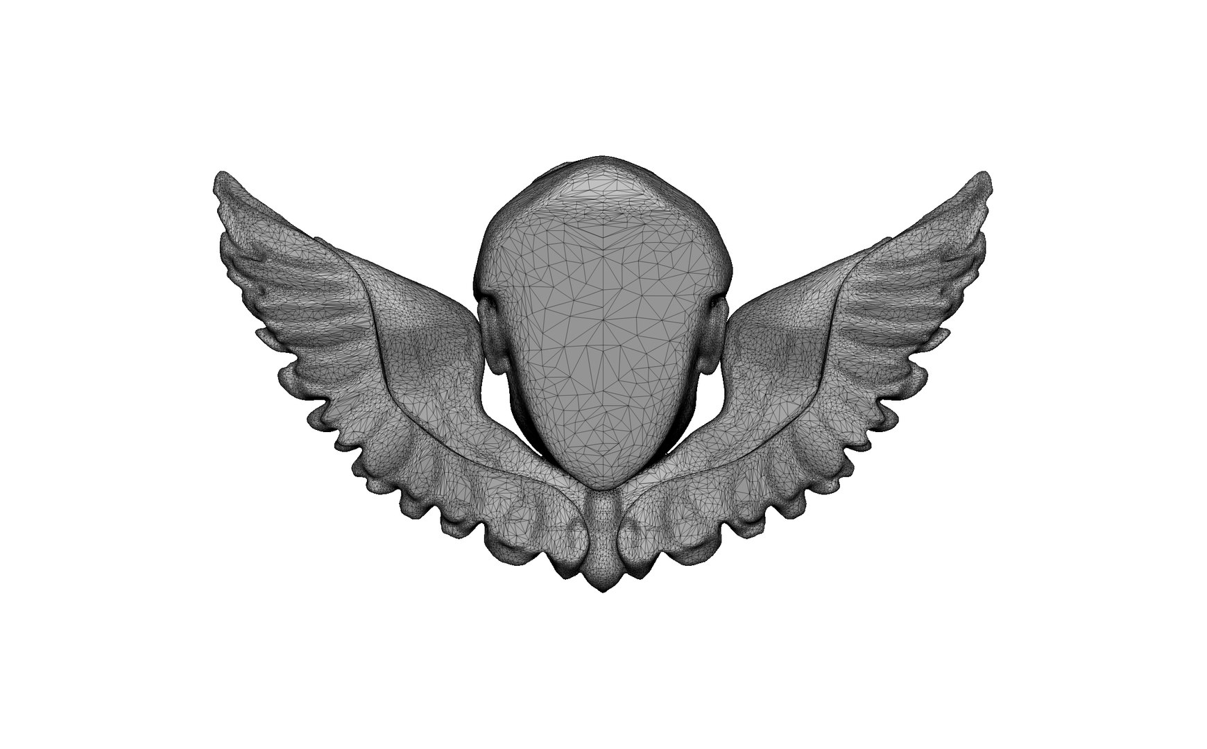 Angel Wings Head 3D Model - TurboSquid 2225377