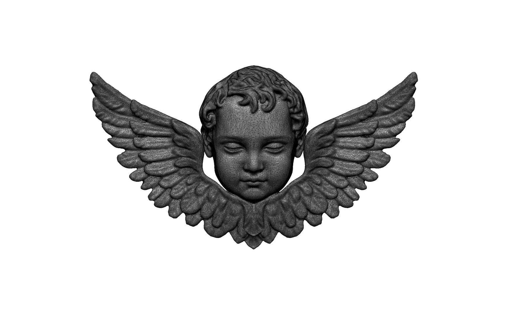 Angel Wings Head 3D Model - TurboSquid 2225377