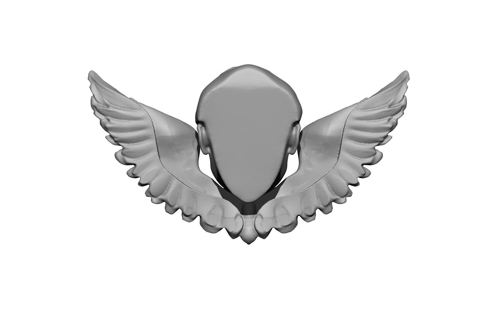 Angel Wings Head 3D Model - TurboSquid 2225377