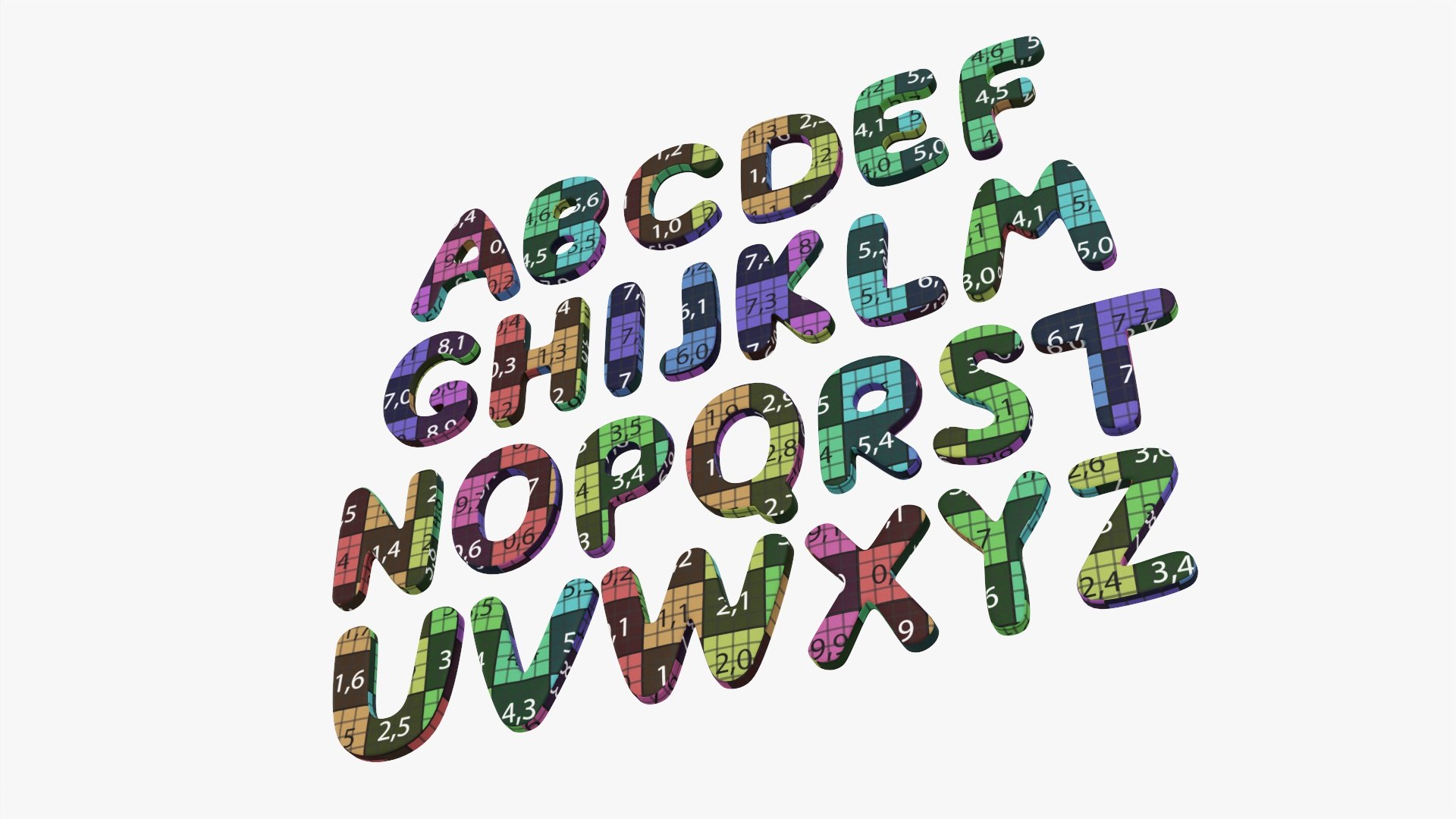 Alphabet letters 04 3D - TurboSquid 1800532