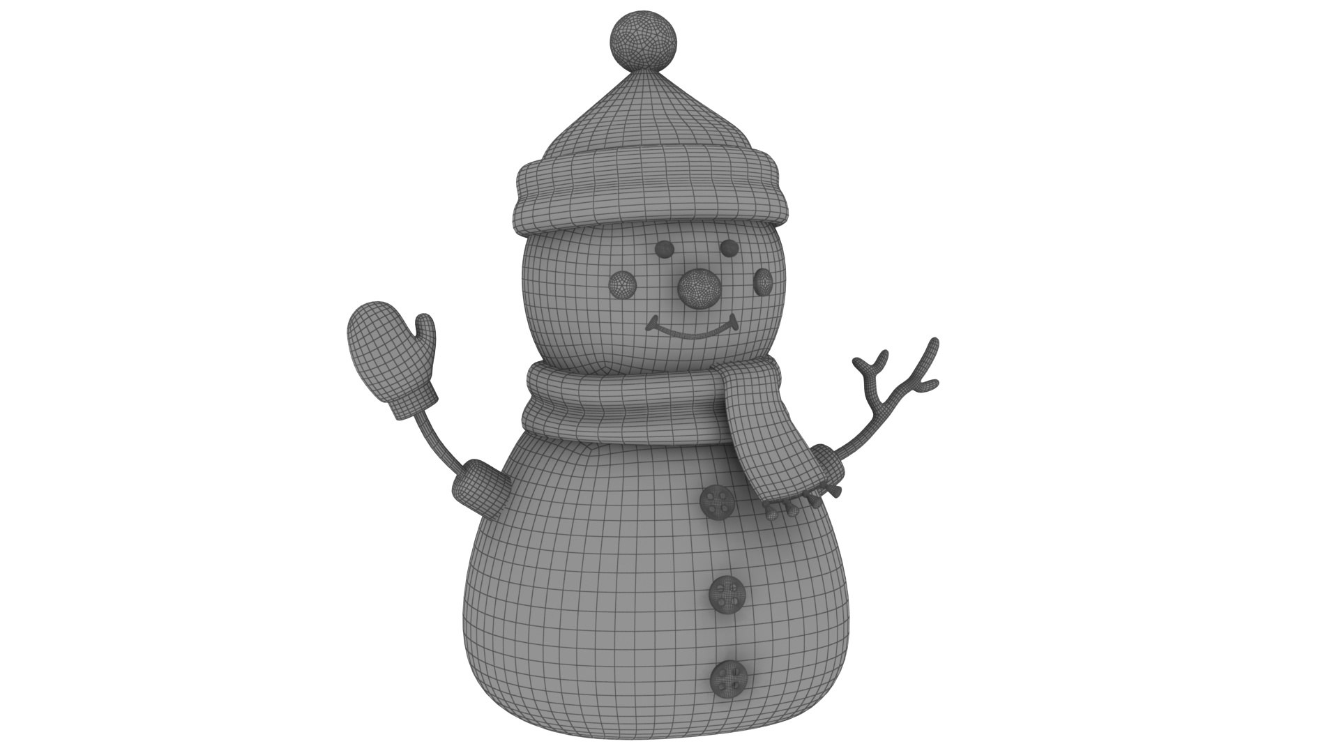 3D Snowman Model - TurboSquid 2001990