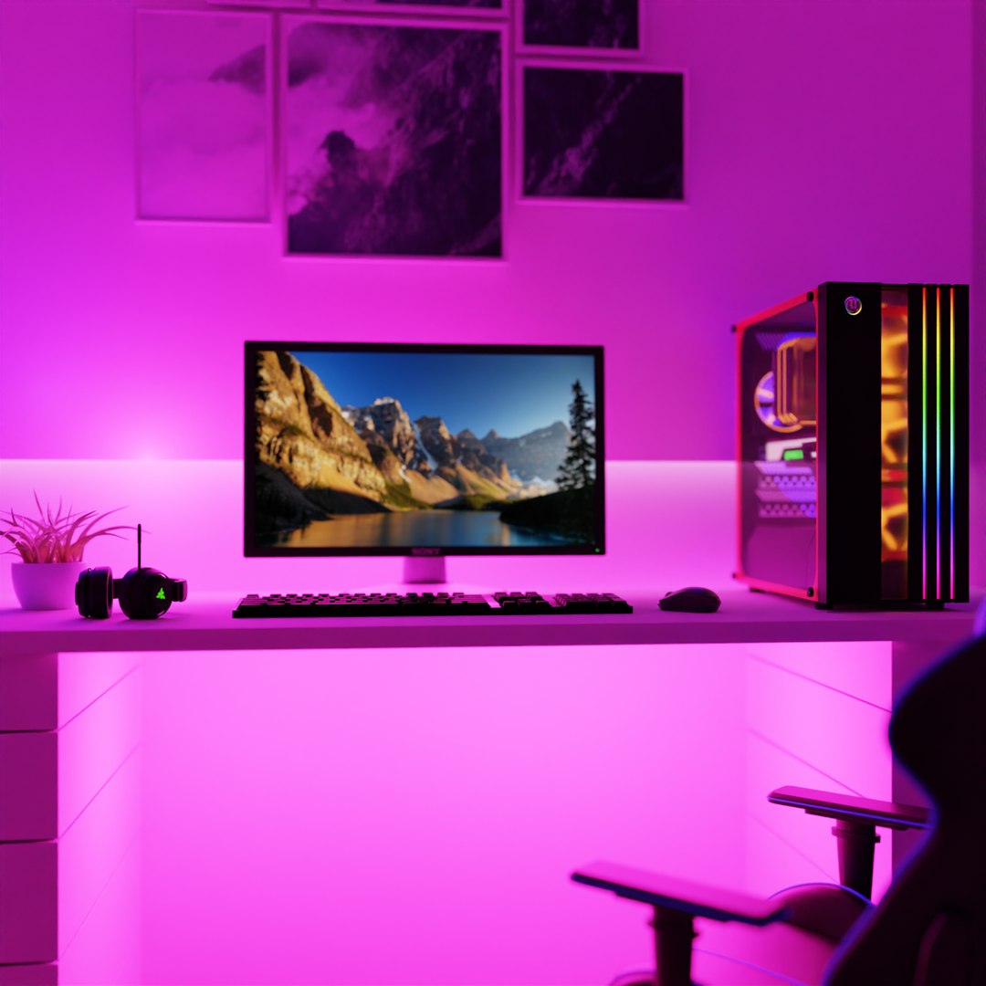 Gaming Computer Set 3D - TurboSquid 1897639