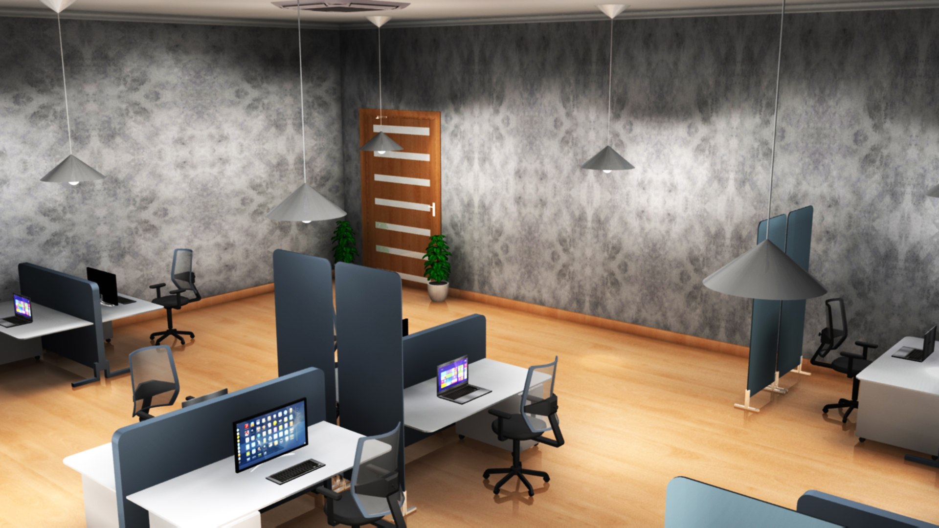 Office Work Space 3D model - TurboSquid 2156317