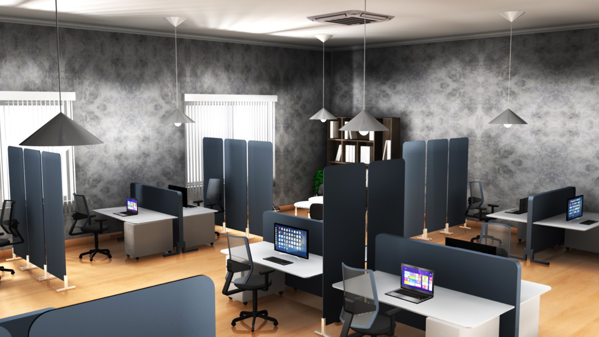 Office Work Space 3D model - TurboSquid 2156317
