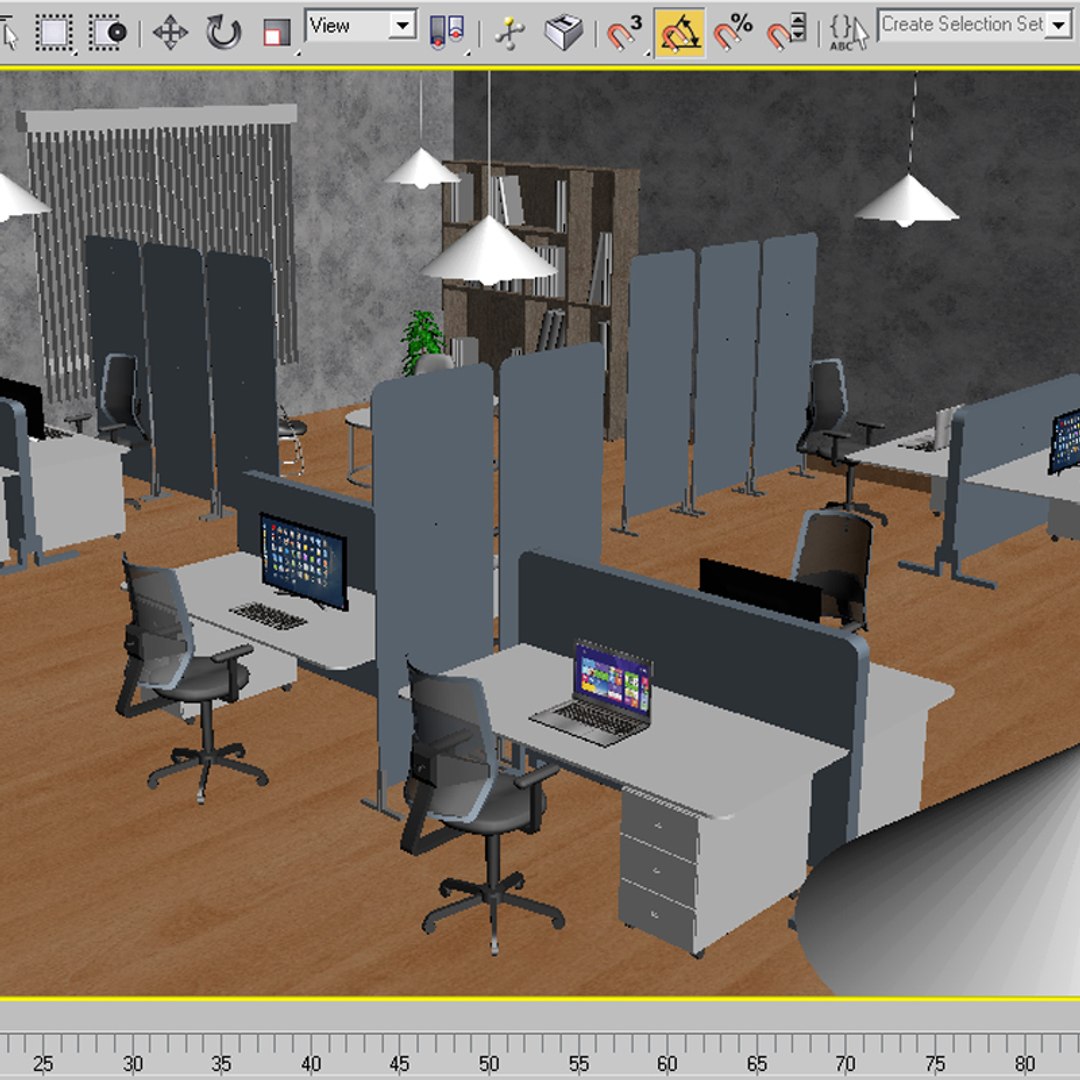 Office Work Space 3D model - TurboSquid 2156317