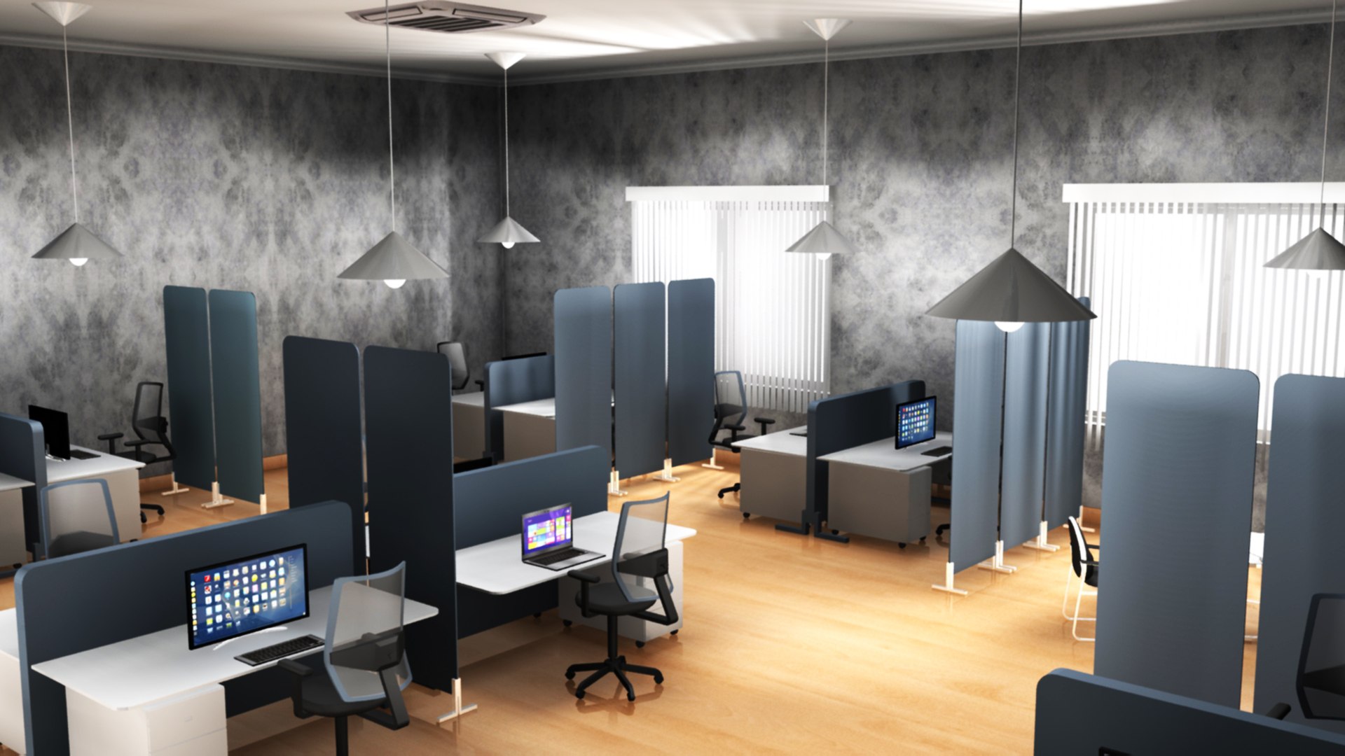 Office Work Space 3D model - TurboSquid 2156317