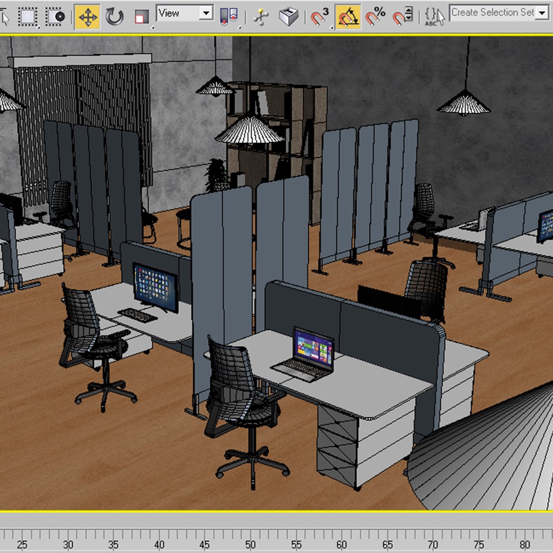 Office Work Space 3D model - TurboSquid 2156317