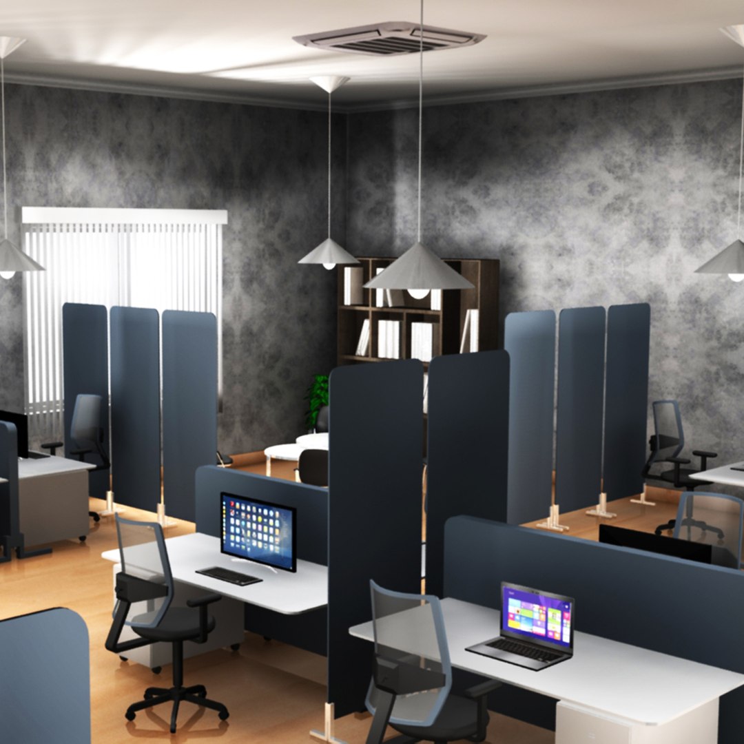 Office Work Space 3D model - TurboSquid 2156317