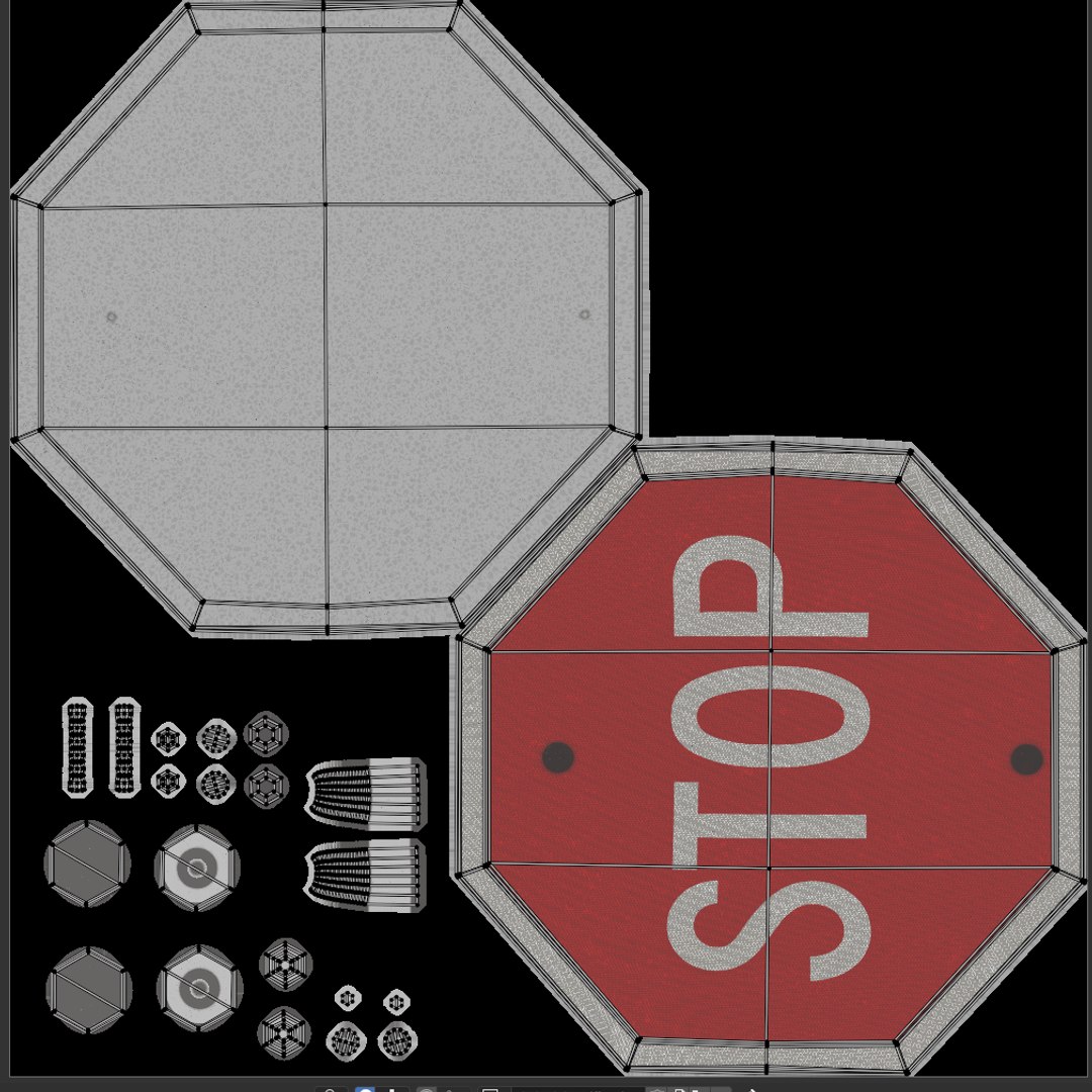 3D Stop Sign model - TurboSquid 1972051