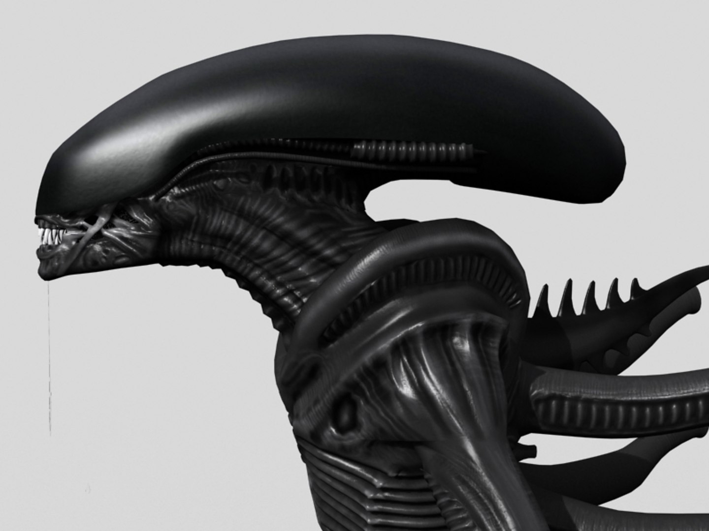 3d Rigged Xenomorph Drone Aliens Model