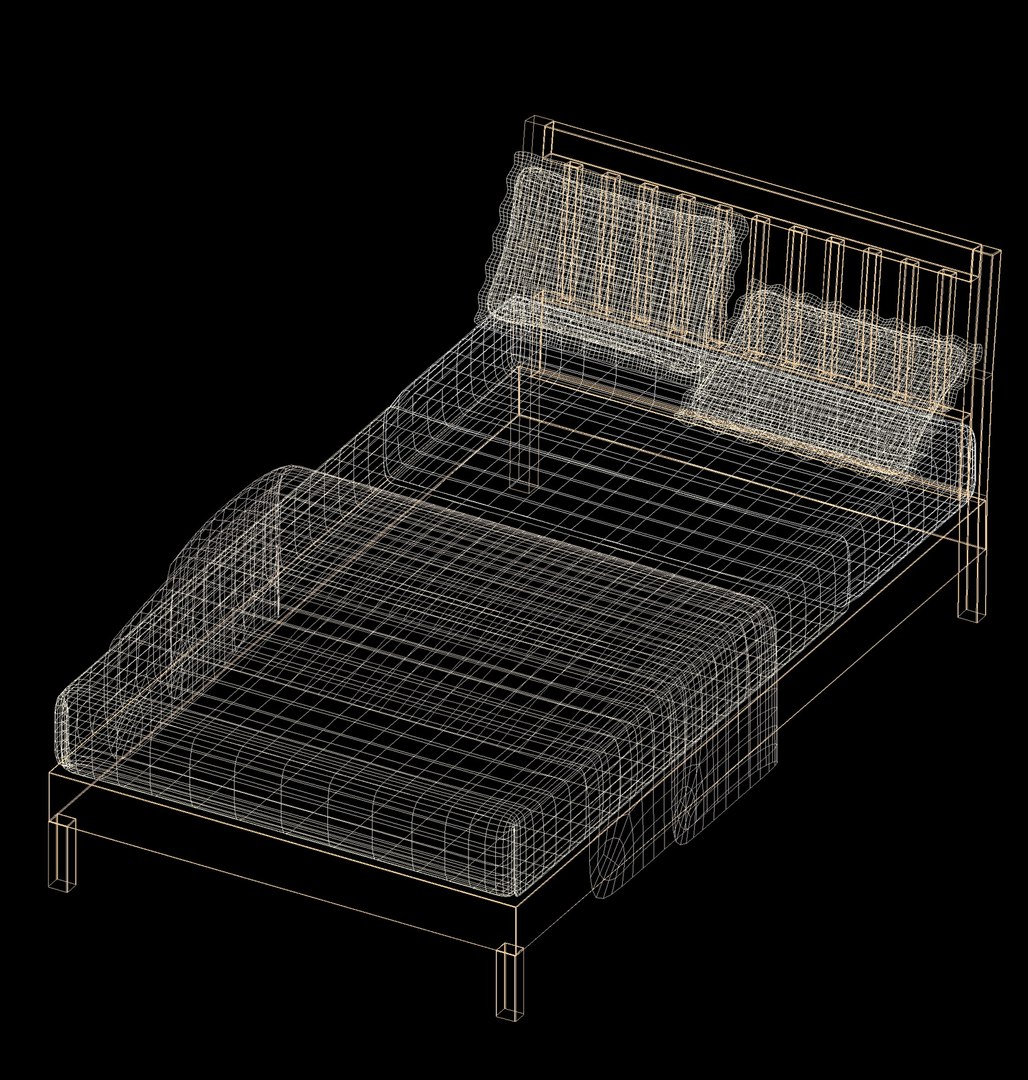 3D bed model - TurboSquid 469950