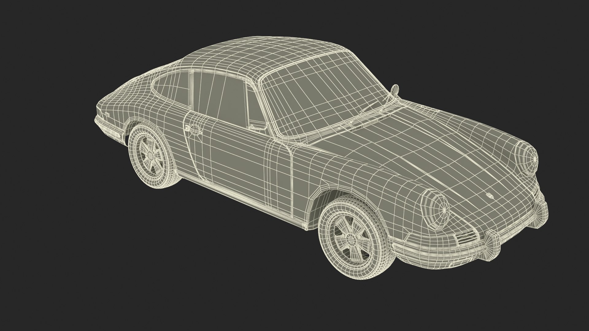 3D White Porsche 911 1968 Rigged Model - TurboSquid 2282318