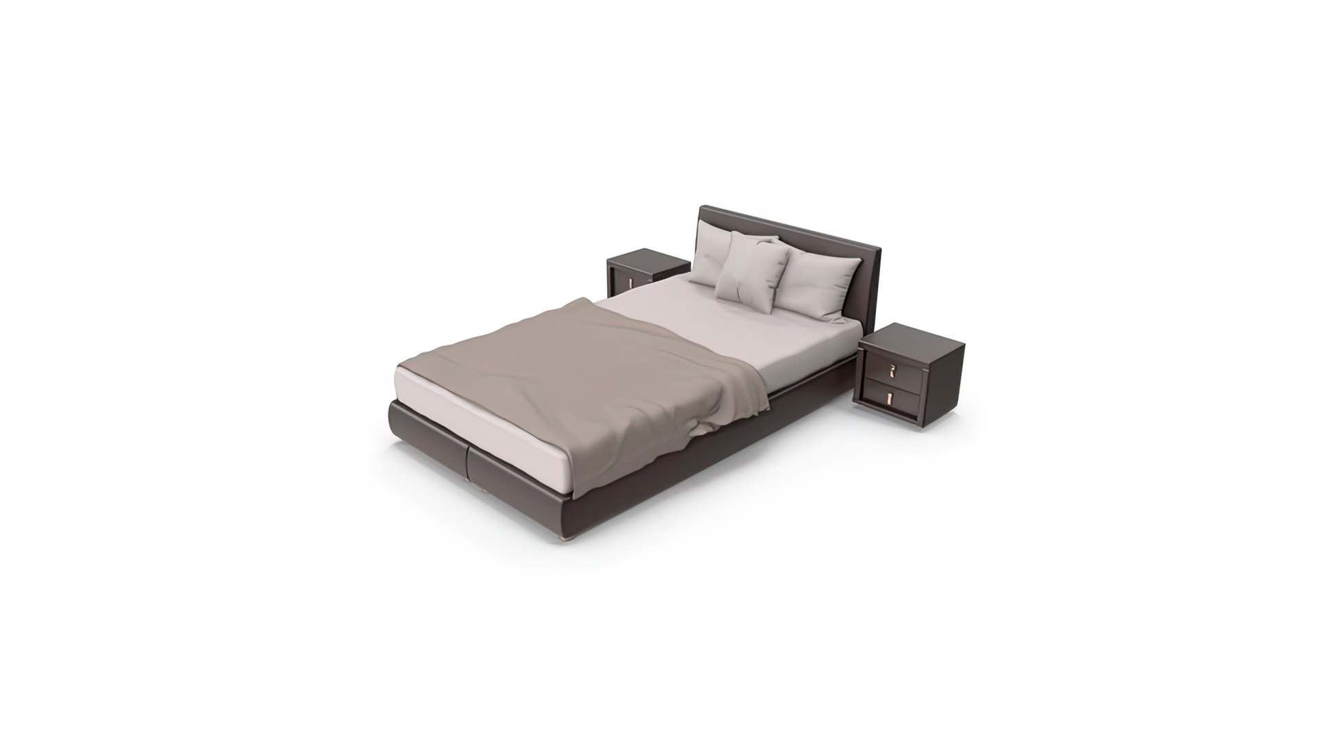 3D Double Bed Model - TurboSquid 2184416