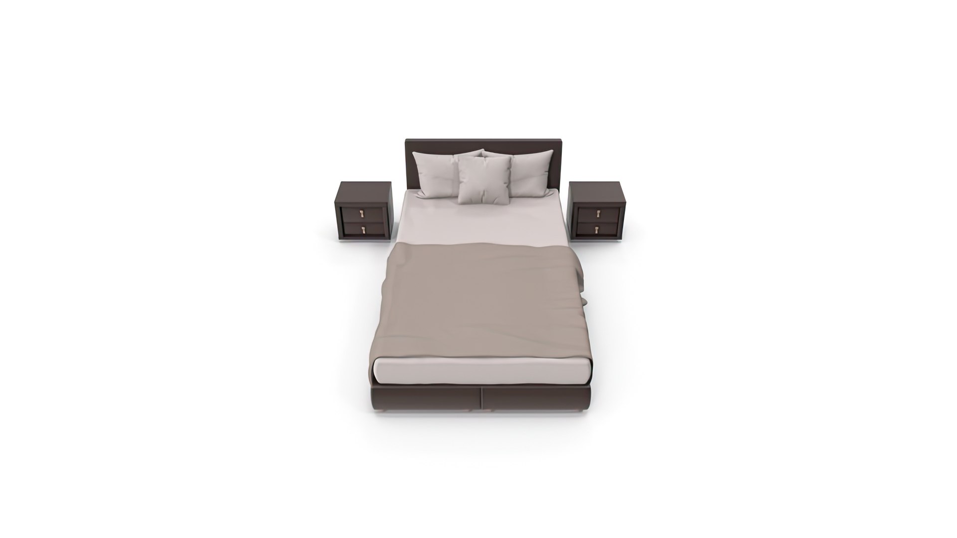 3D Double Bed Model - TurboSquid 2184416