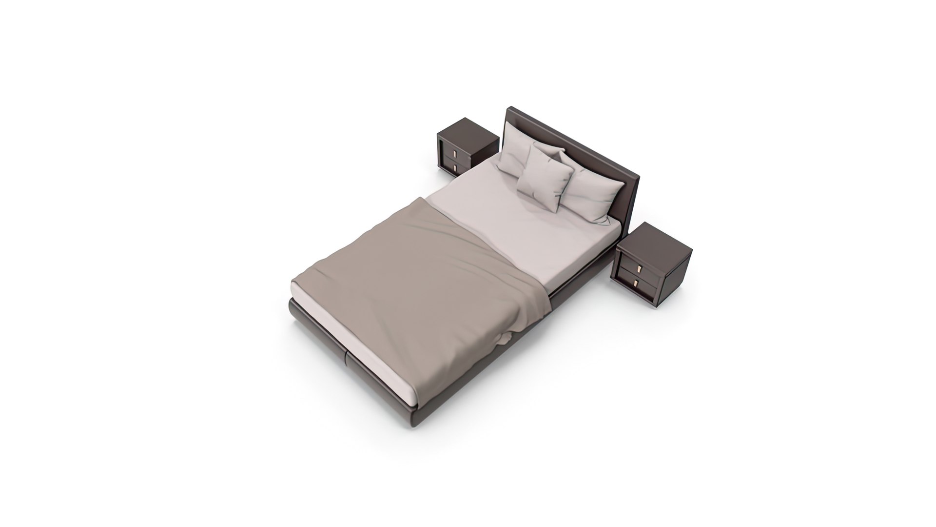 3D Double Bed Model - TurboSquid 2184416