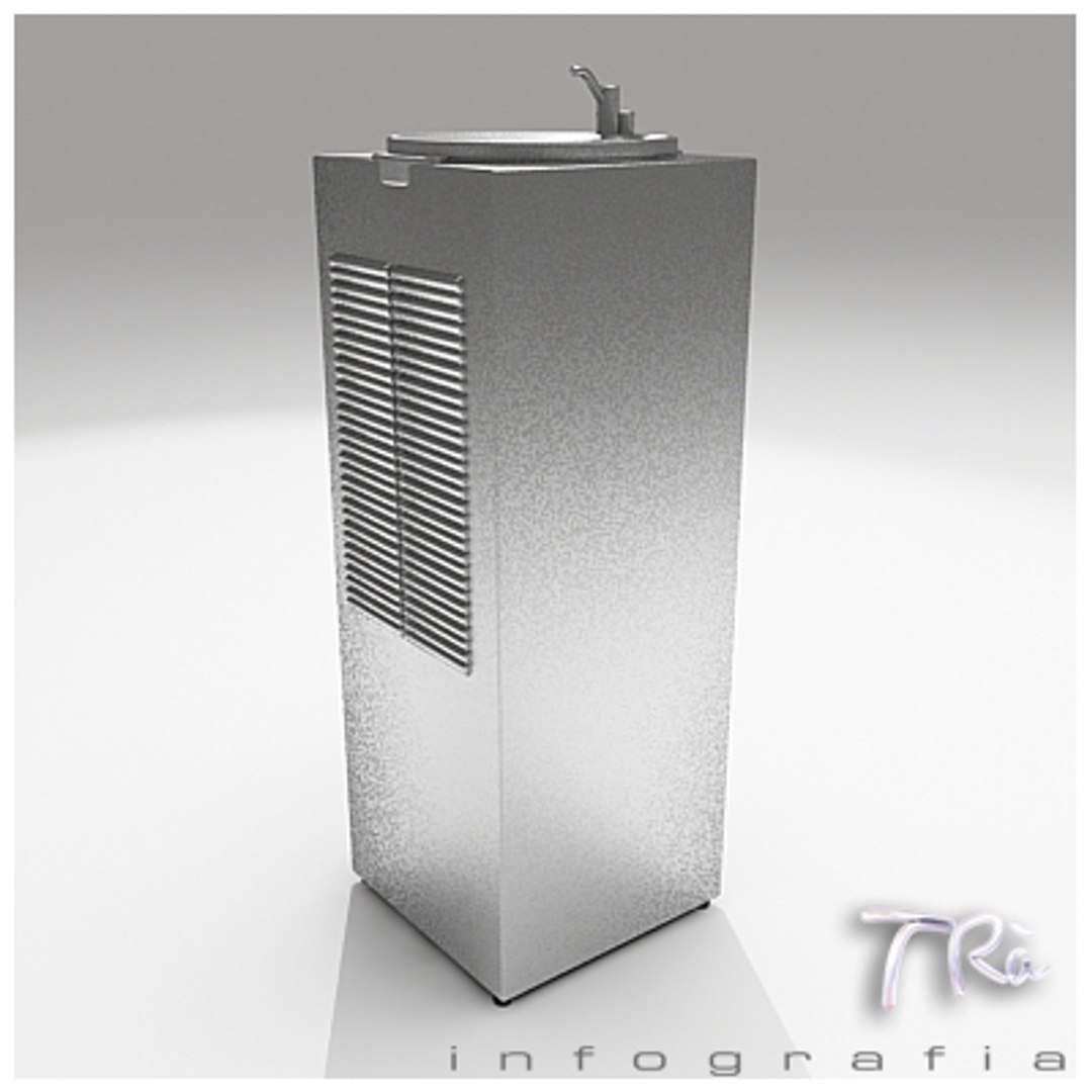 3d Cooled Drinking Water Fountain Model